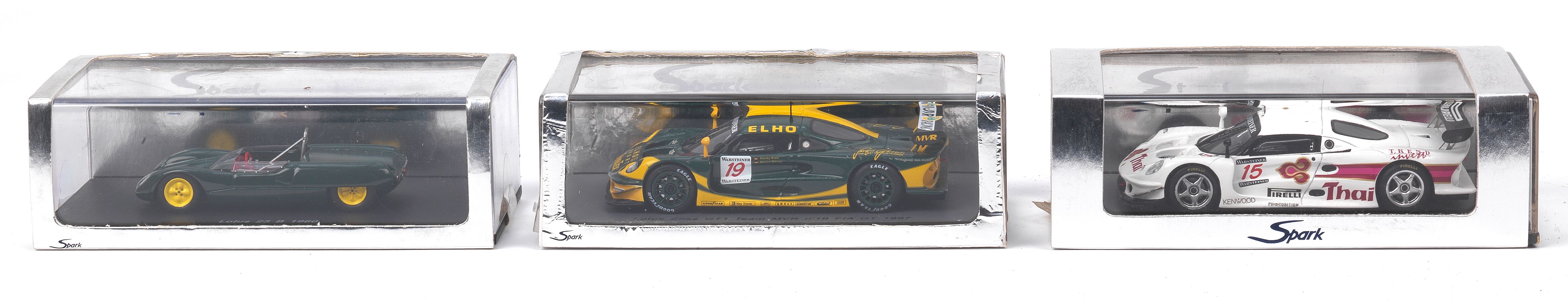 Bonhams Cars : Three boxed 143 scale models of Lotus cars by Spark ...