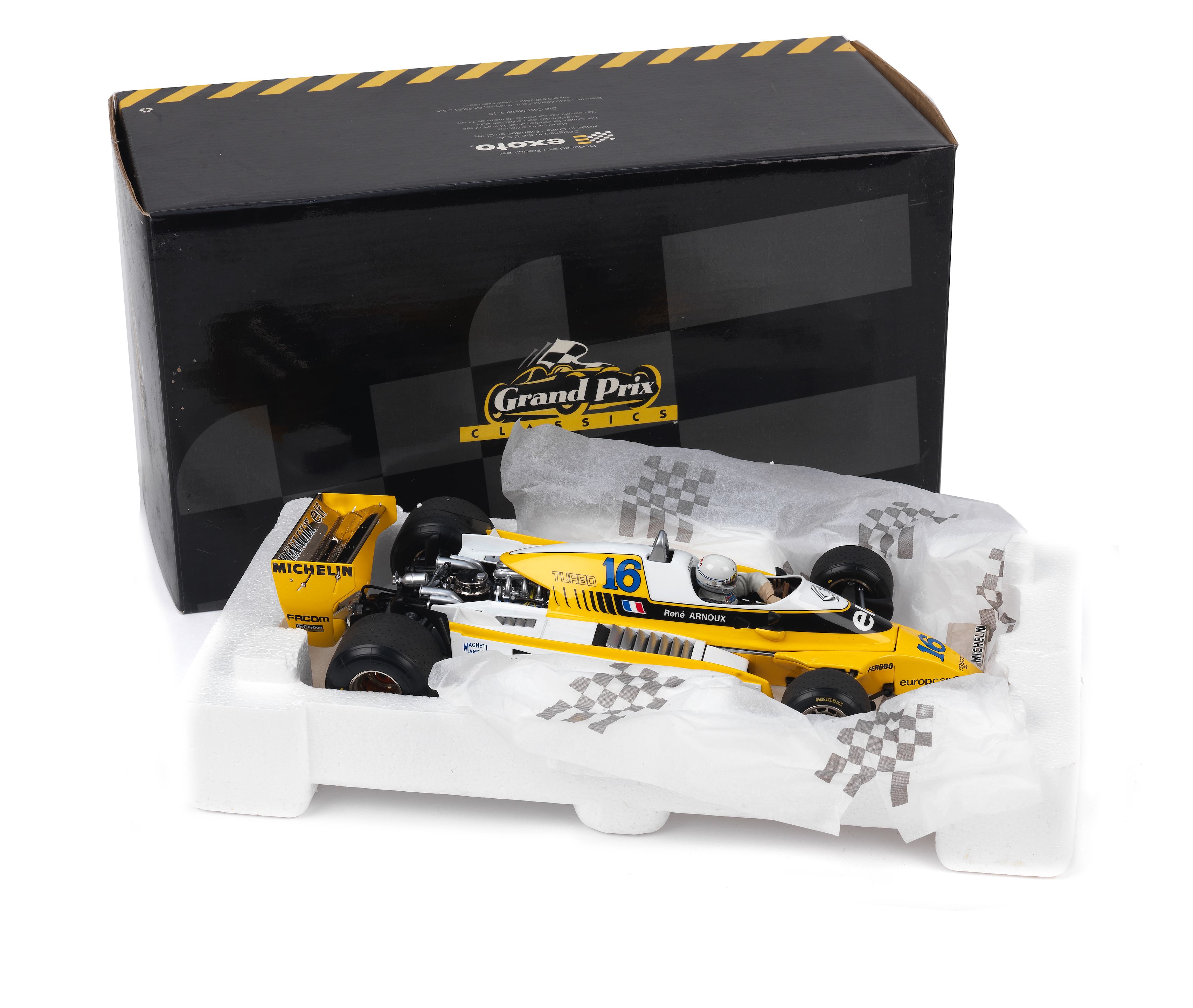 Bonhams Cars : A boxed 118 scale die-cast model of Rene Arnoux's 1980 ...
