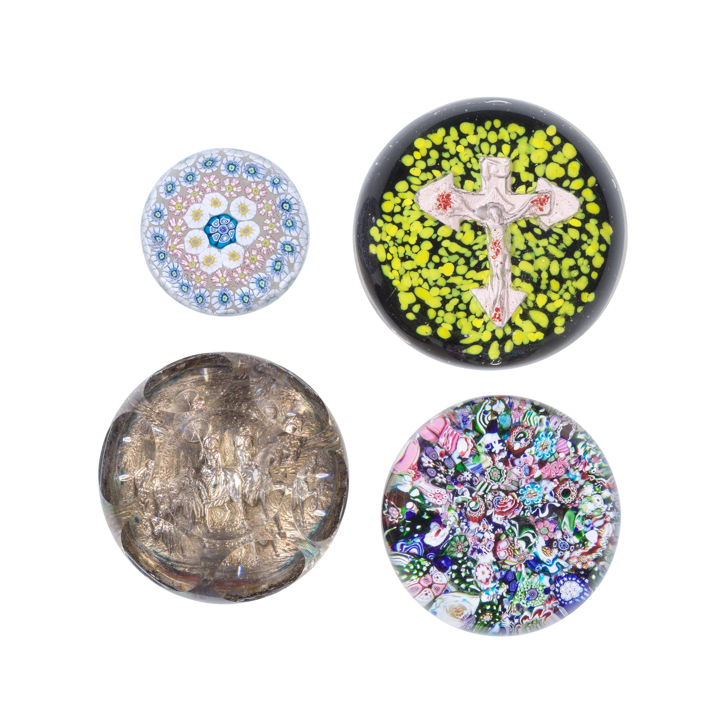 Bonhams : Four interesting French paperweights, second half 19th century