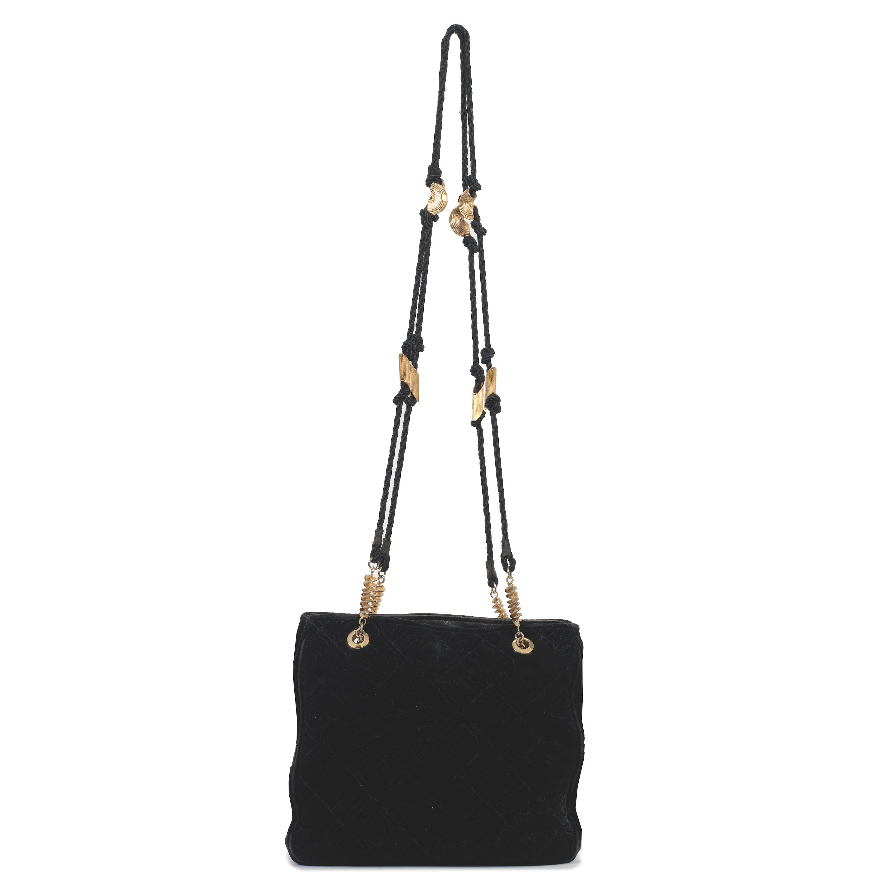 Bonhams : Fendi a Black Velvet 'Pasta' Bag 1980s