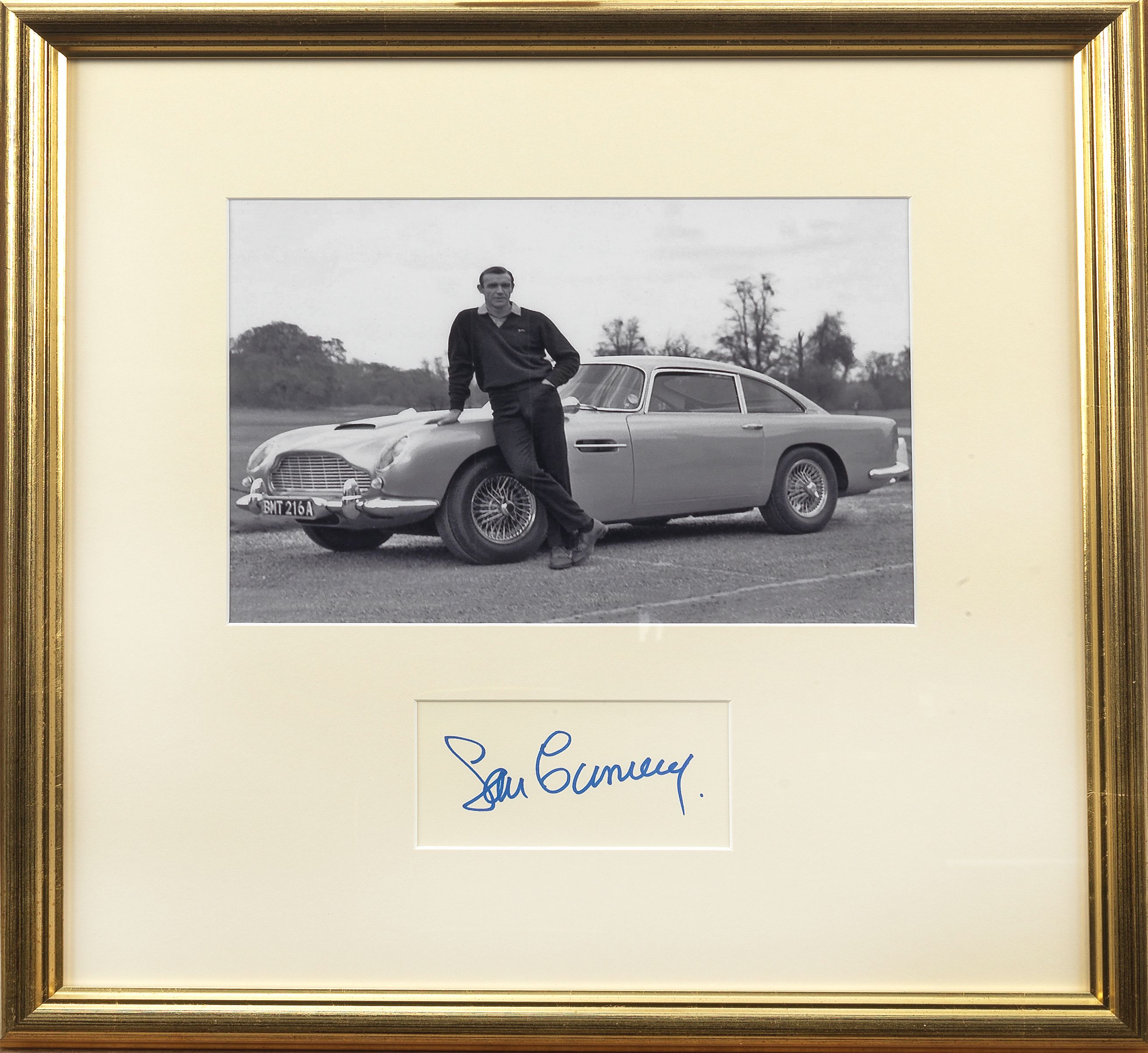Bonhams Cars : A Sean Connery James Bond framed display with signature ...