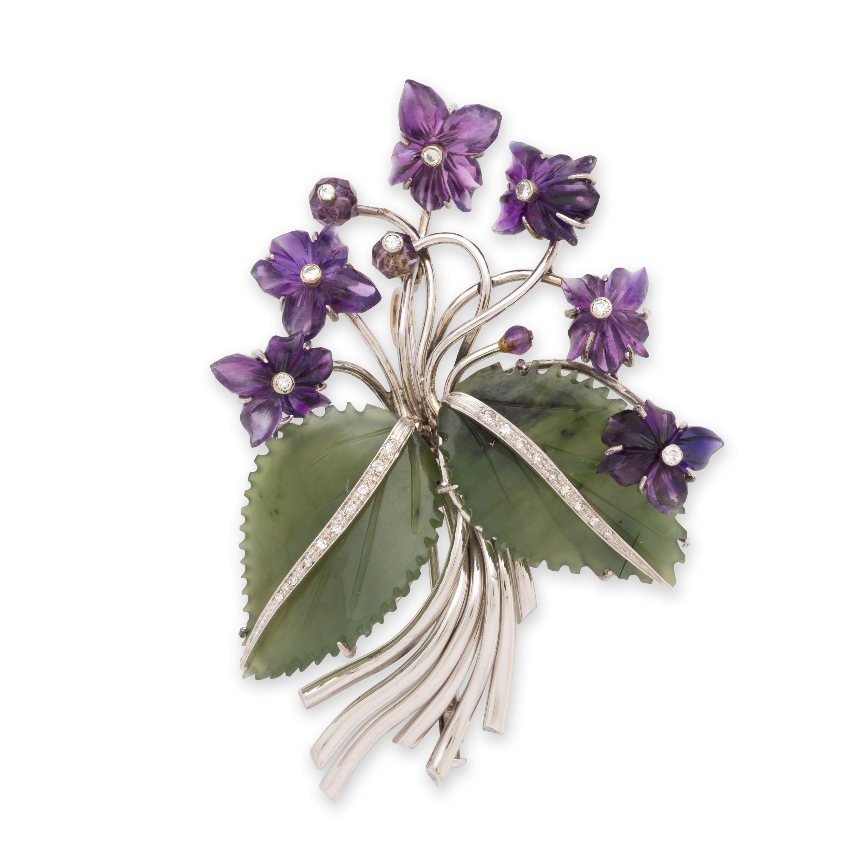 Bonhams Cornette de Saint Cyr : AMETHYST, NEPHRITE JADE AND DIAMOND ...