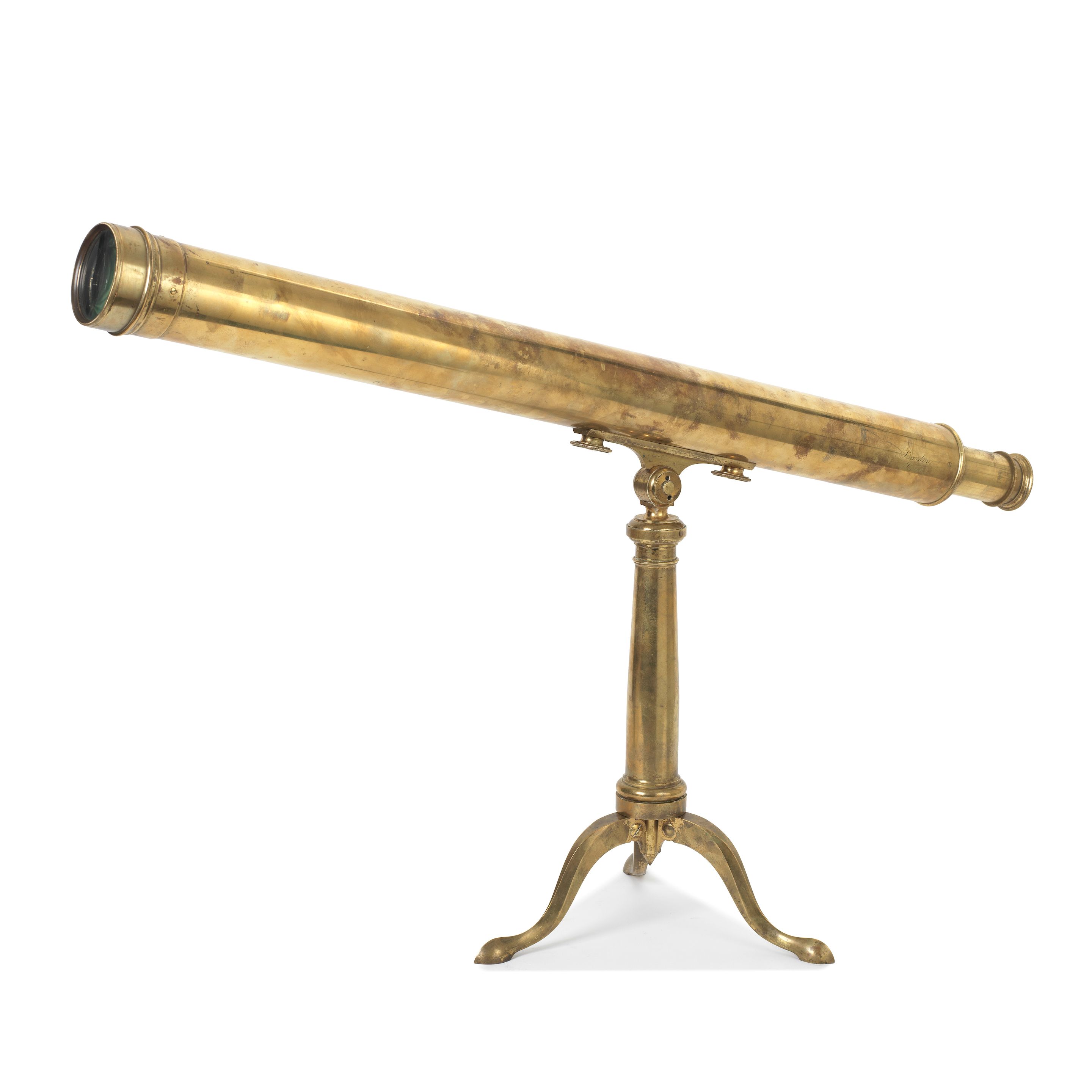 Bonhams : A Bardou Brass 2 1/2-inch Refracting Table Telescope, French ...