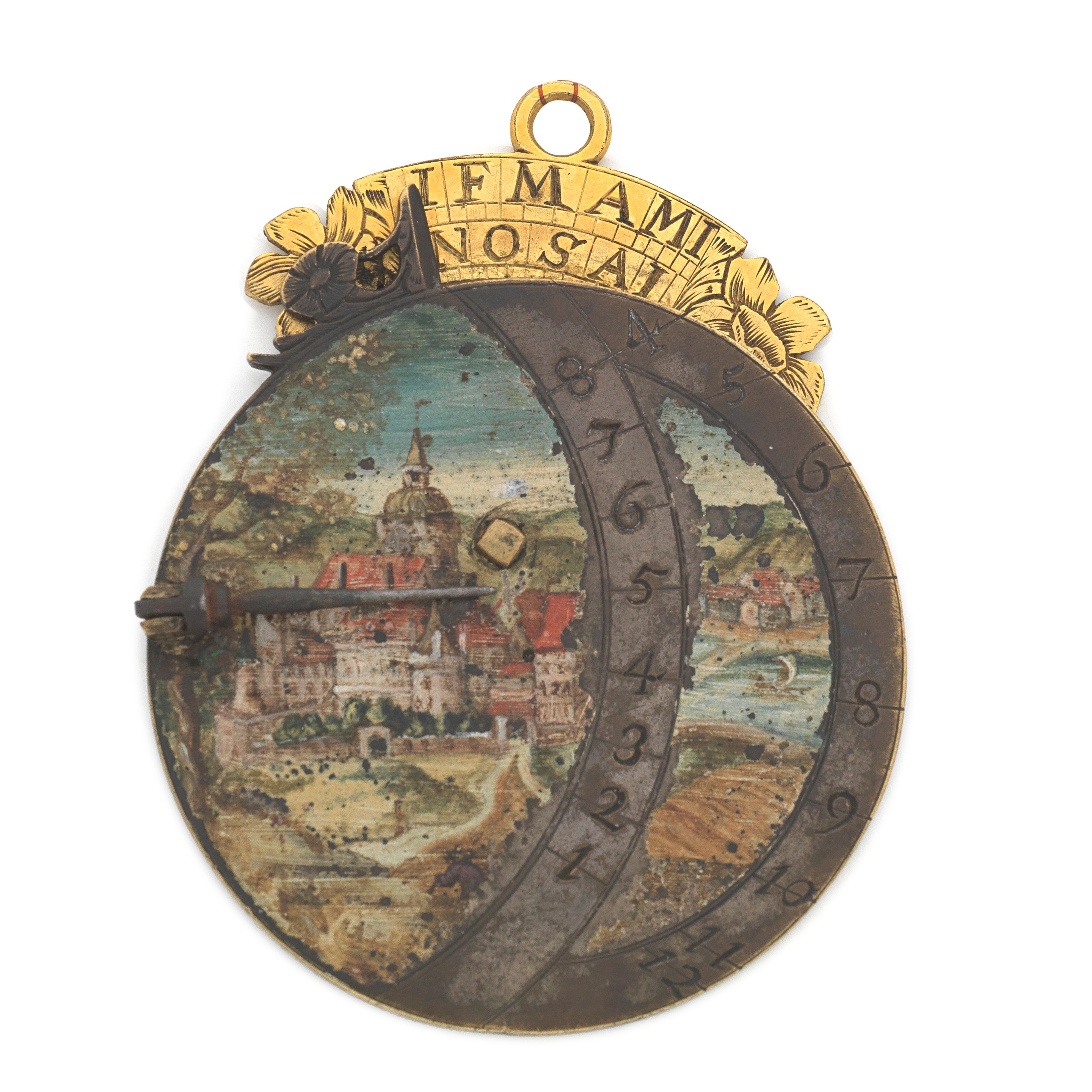 Bonhams : A gilt and silvered brass altitude sun dial, probably Italian ...