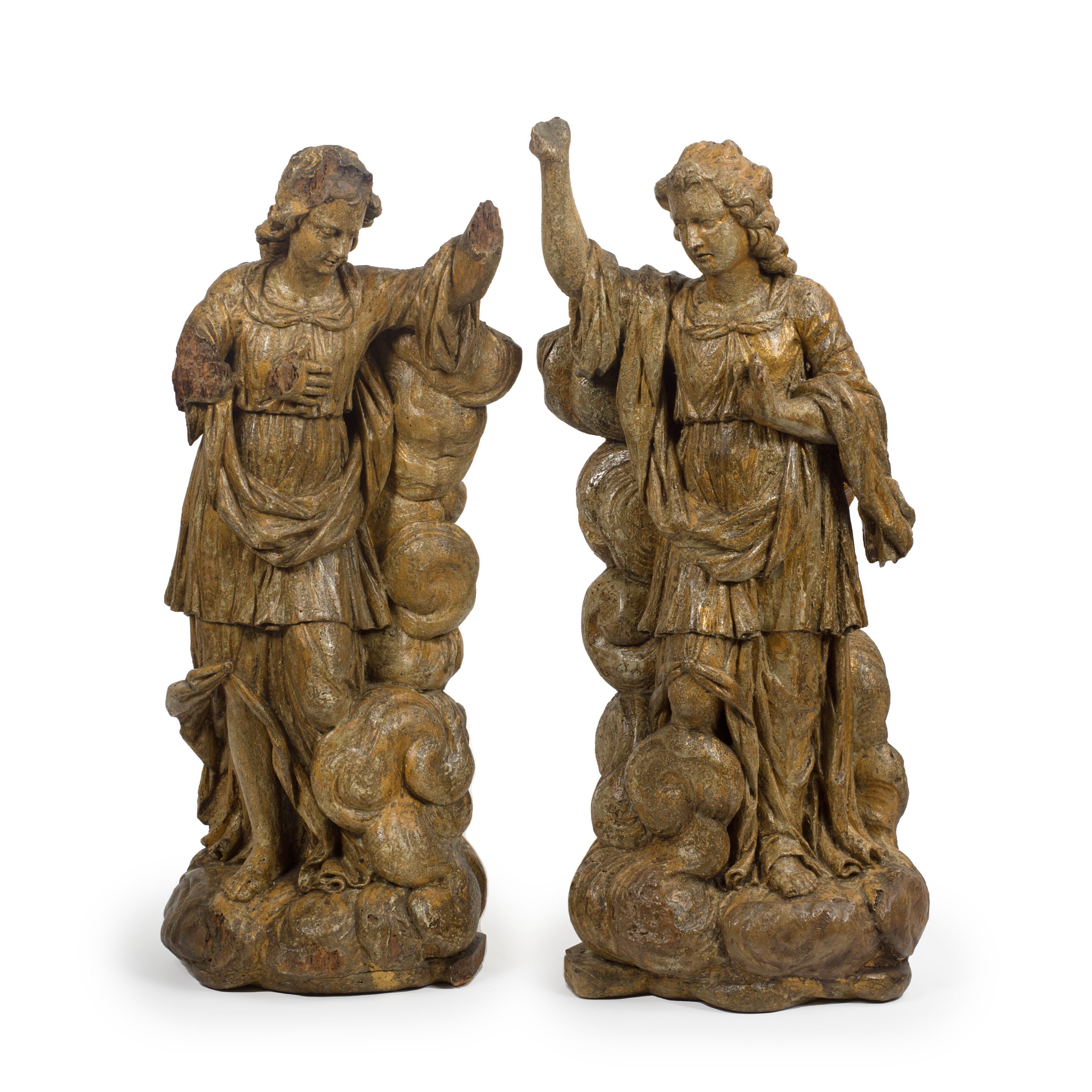 Bonhams : A pair of Southern European carved and giltwood double-sided ...