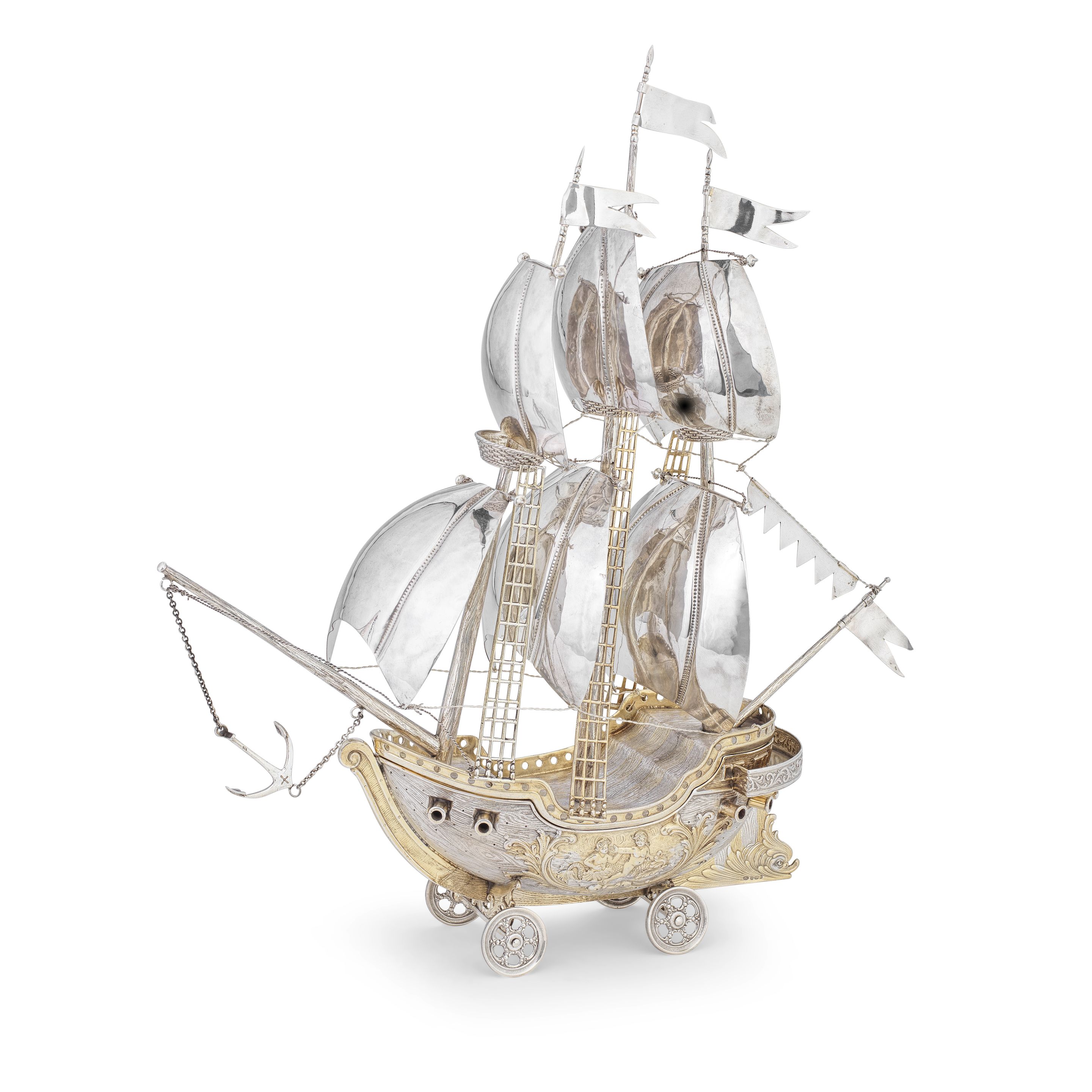 Bonhams : A silver and silver-gilt nef Israel Freeman & Son Ltd and ...