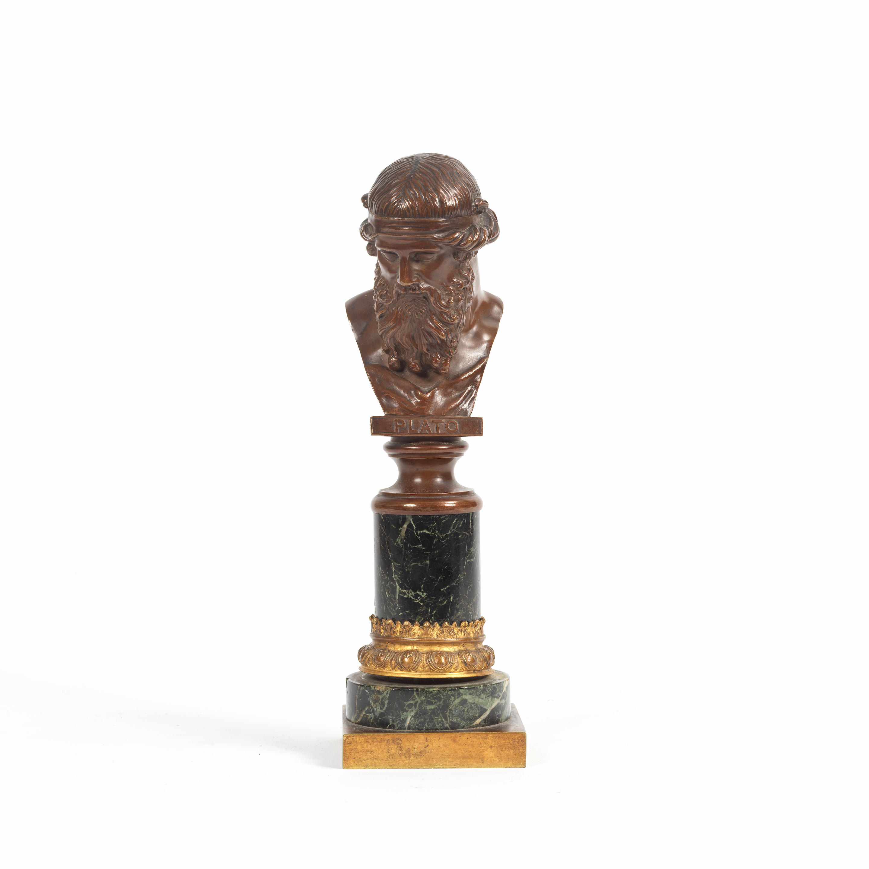 Bonhams A Late 19th Century Patinated Bronze Bust Of Plato