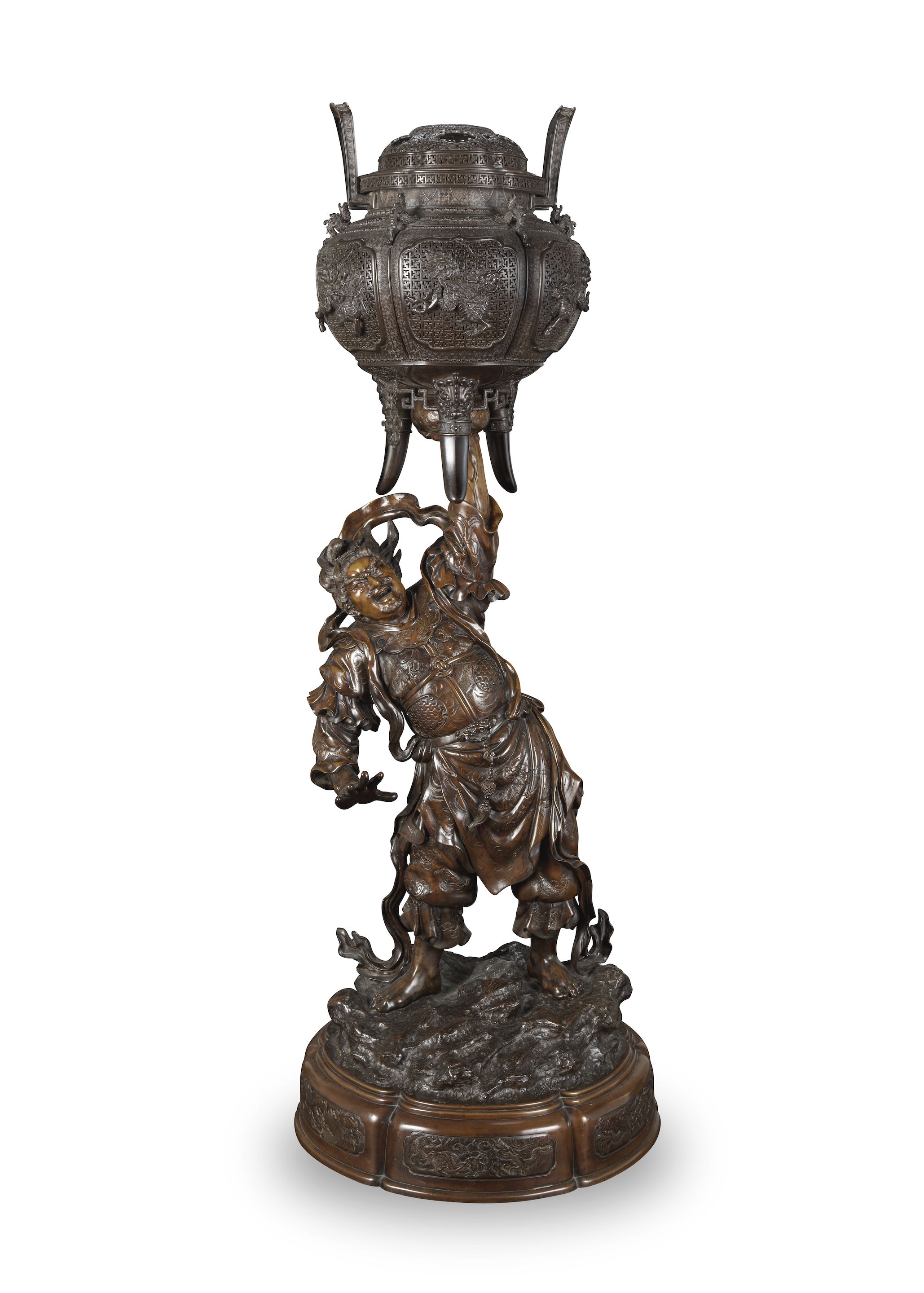 Bonhams : NISHIMURA UNSHO (1859-1912) A Bronze Monumental Figure of Ko ...
