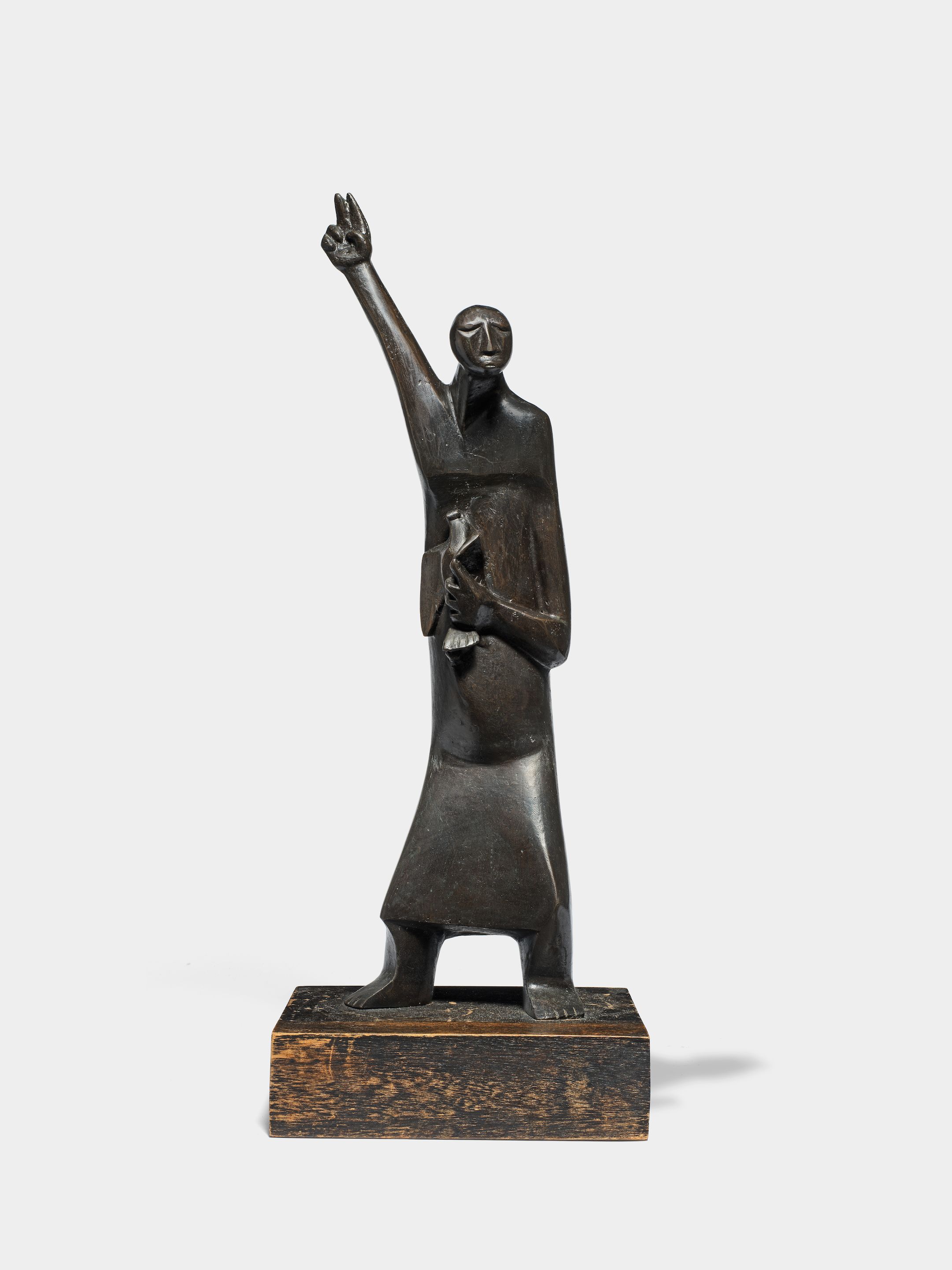 Bonhams : Sydney Alex Kumalo (South African, 1935-1988) St Francis of Assisi 70 x 27.5 x 22.5cm ...