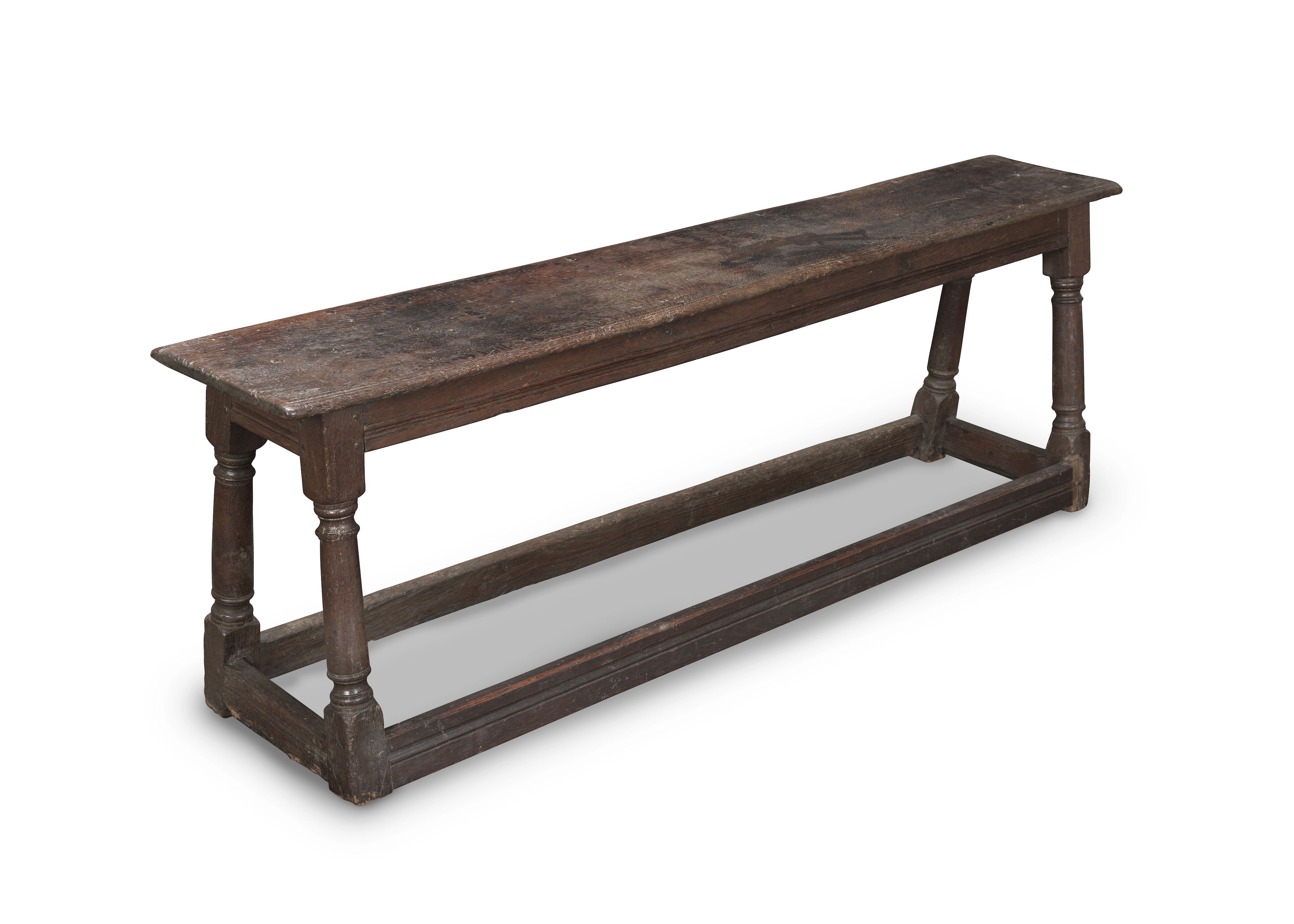 Bonhams : A late 17th/early 18th century oak joint long stool or bench