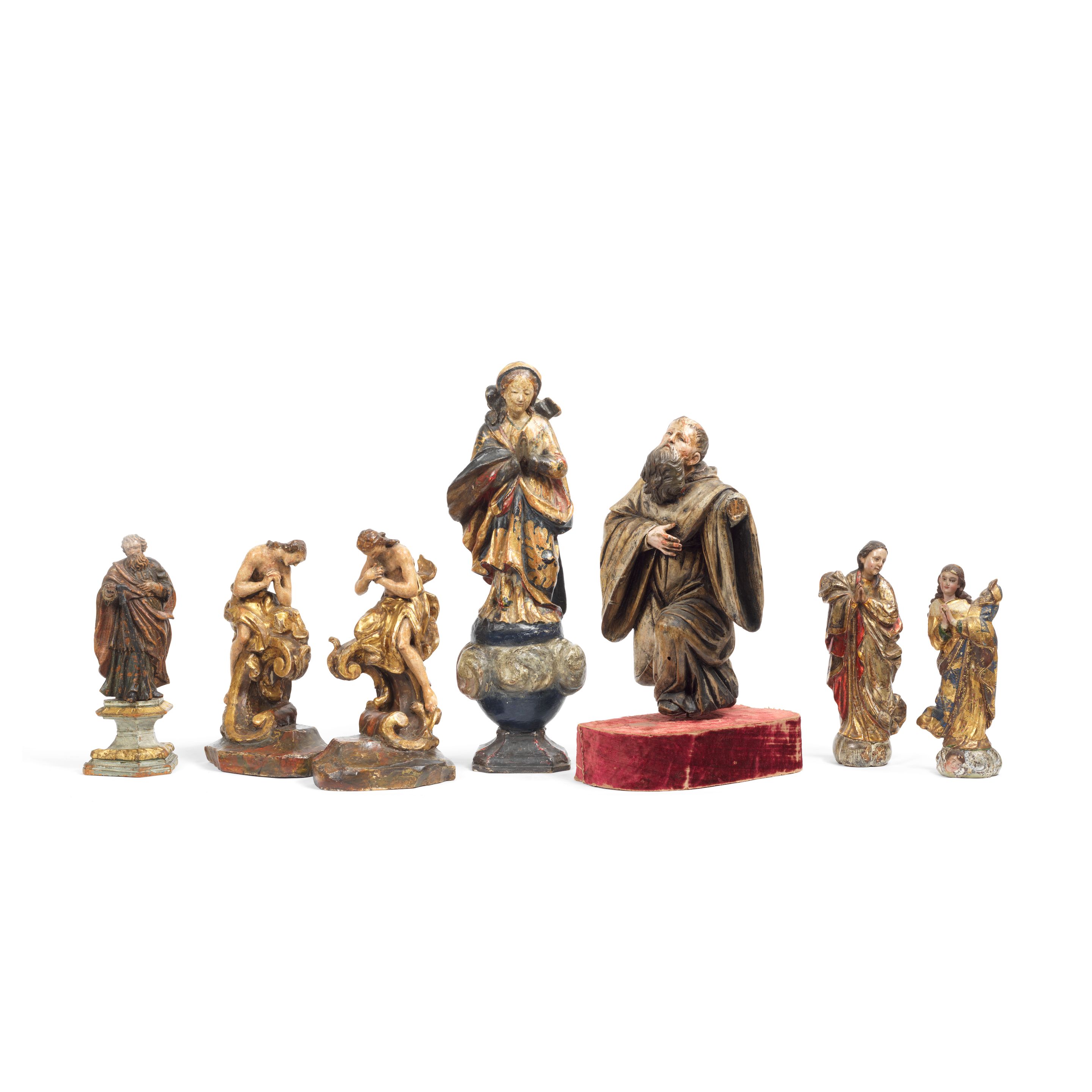 Bonhams : A carved and gilt and polychrome decorated Southern Europe ...