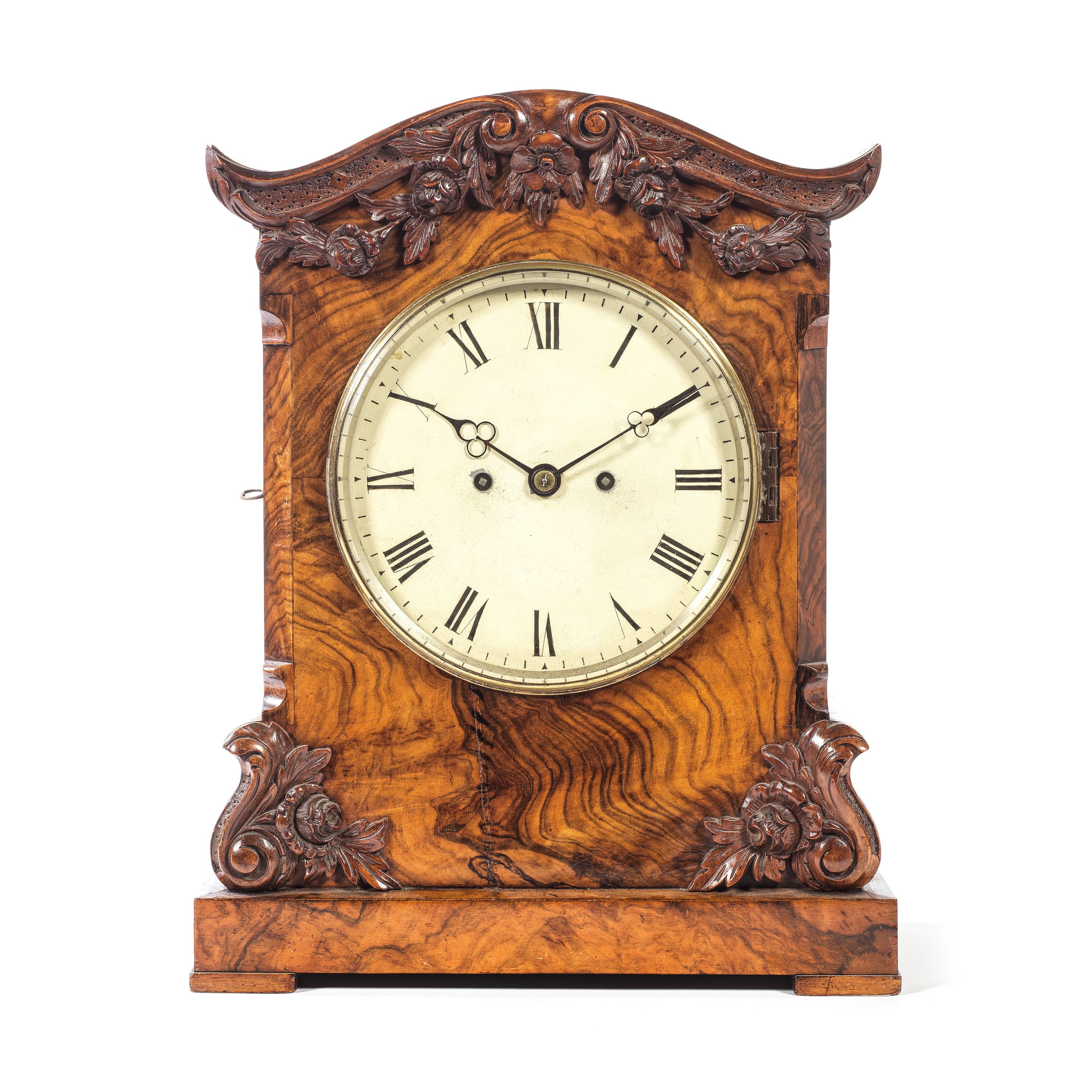 Bonhams : A third quarter 19th century figured walnut bracket clock