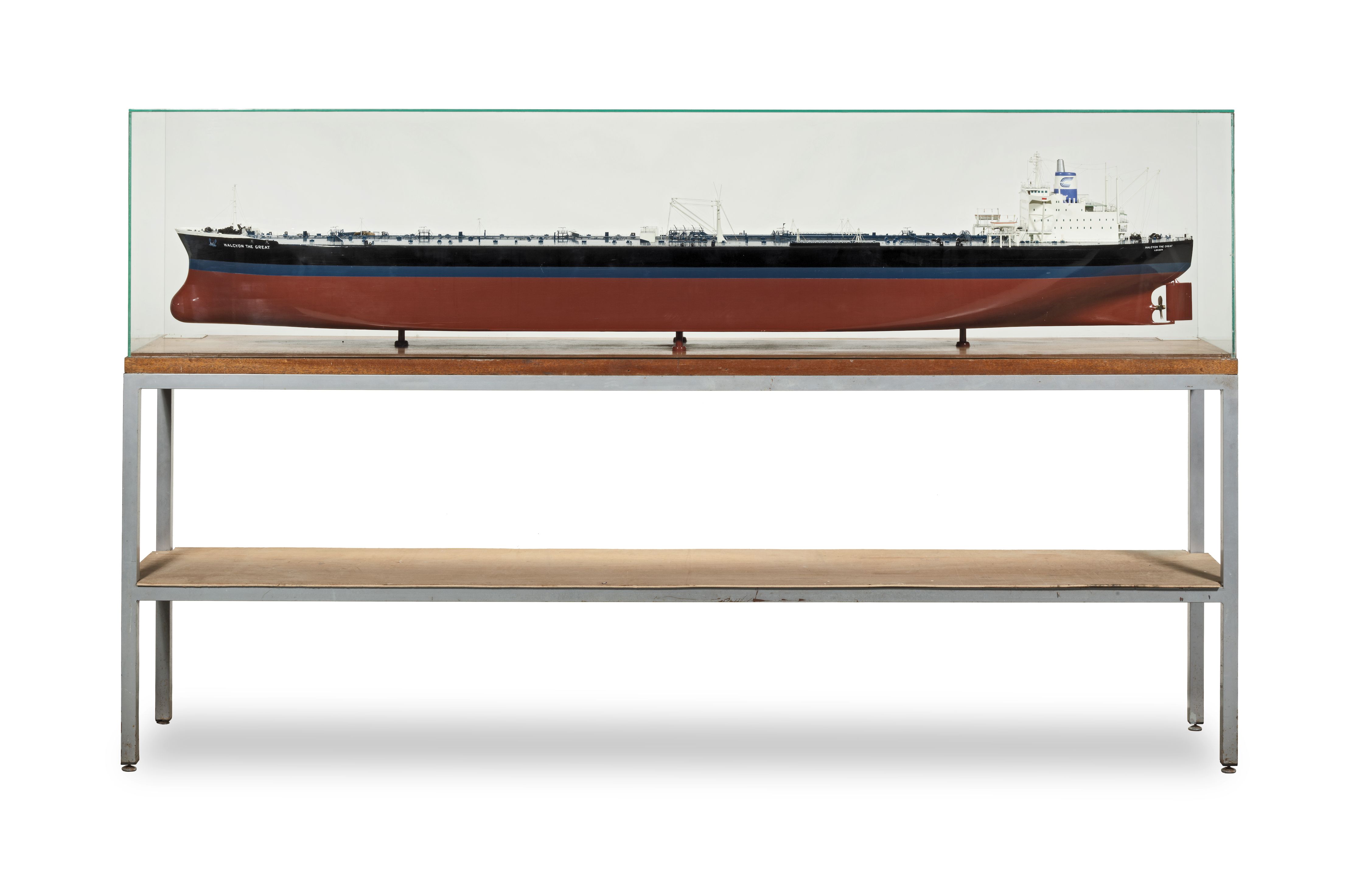 Bonhams : A Large Shipbuilder's Scale Model of the Tanker Halcyon the ...
