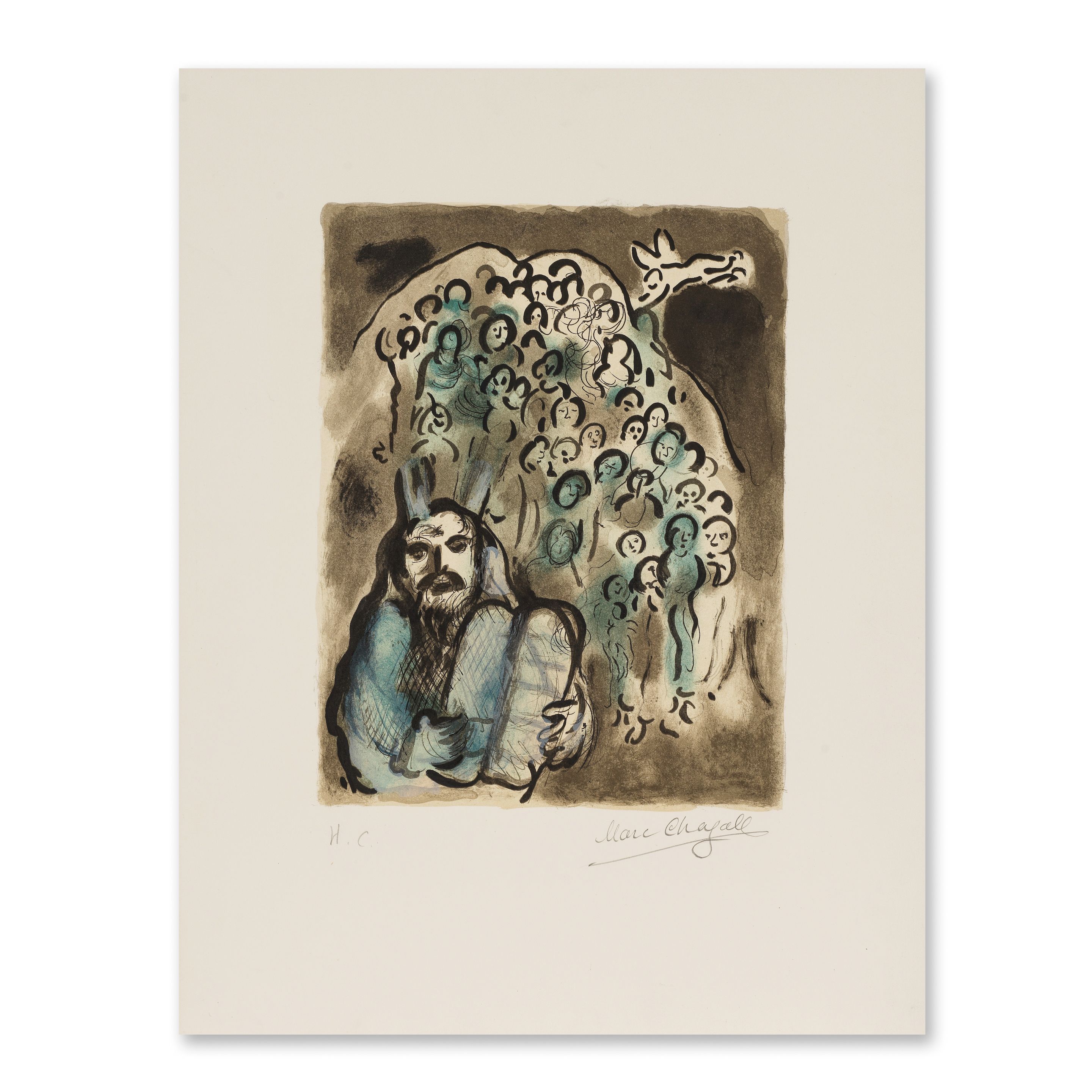 Bonhams Cornette de Saint Cyr : MARC CHAGALL (1887-1985) Moïse et son ...