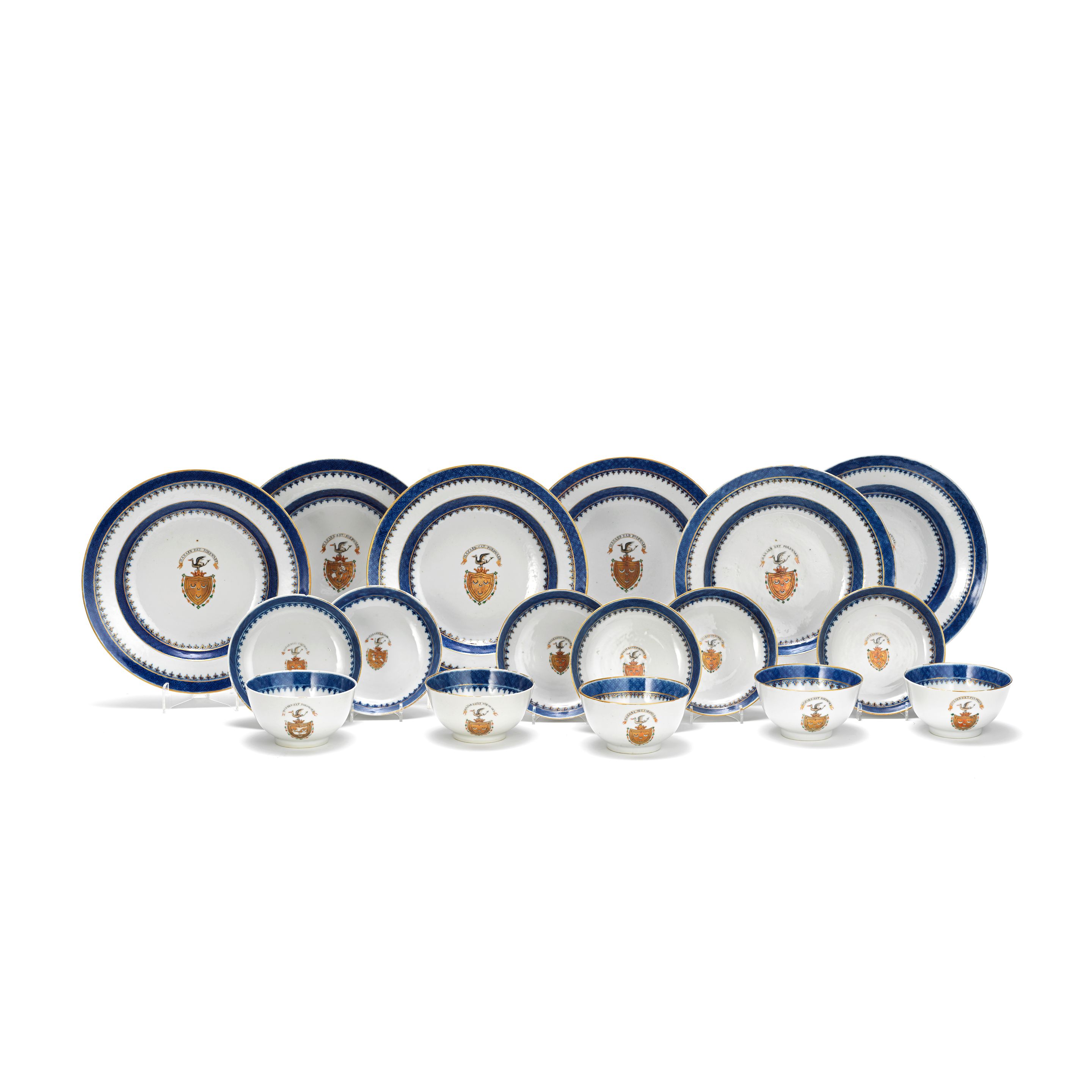 Bonhams : A late 18th century Chinese export porcelain part dinner and ...