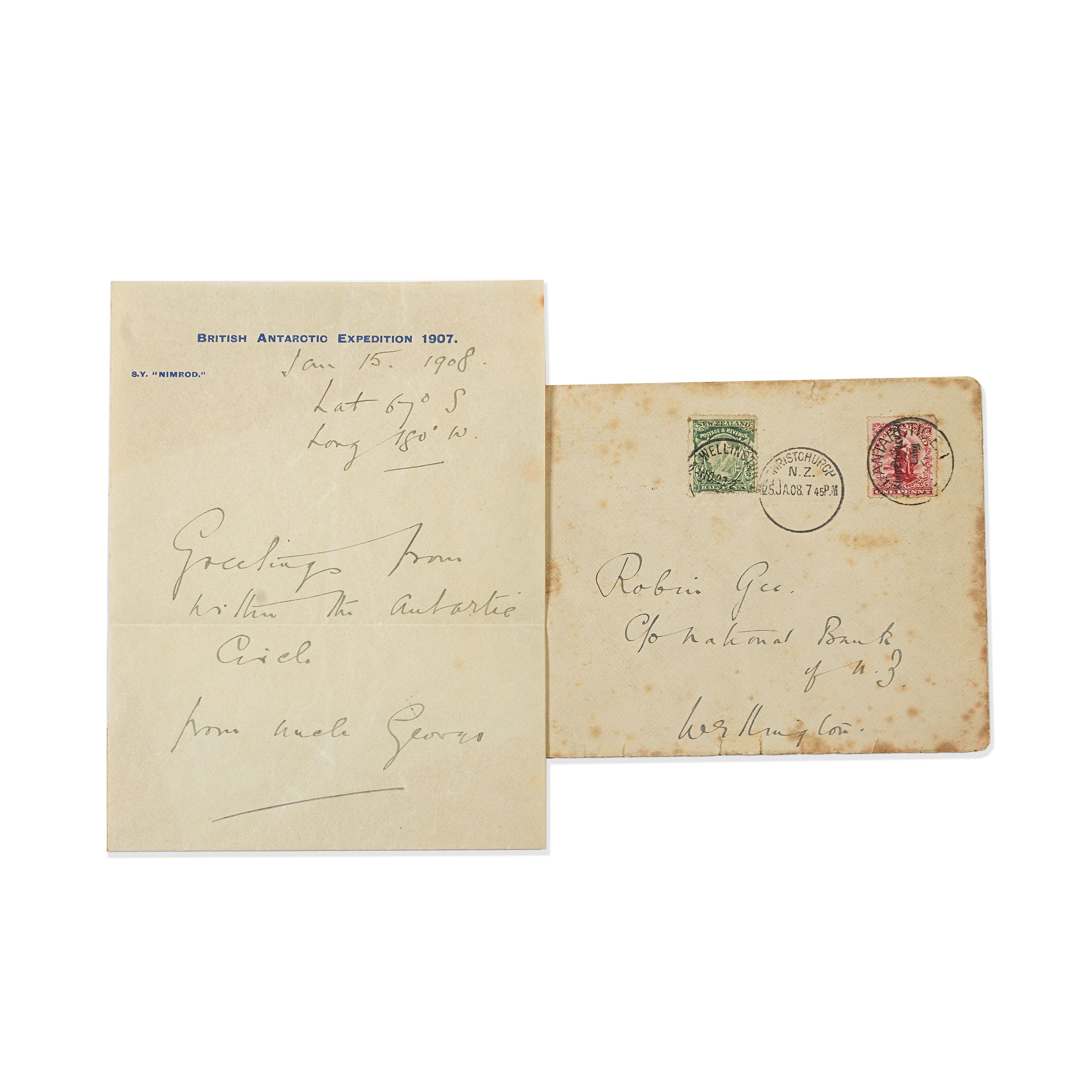 Bonhams : BRITISH ANTARCTIC NIMROD EXPEDITION, 1907-1909 BUCKLEY ...