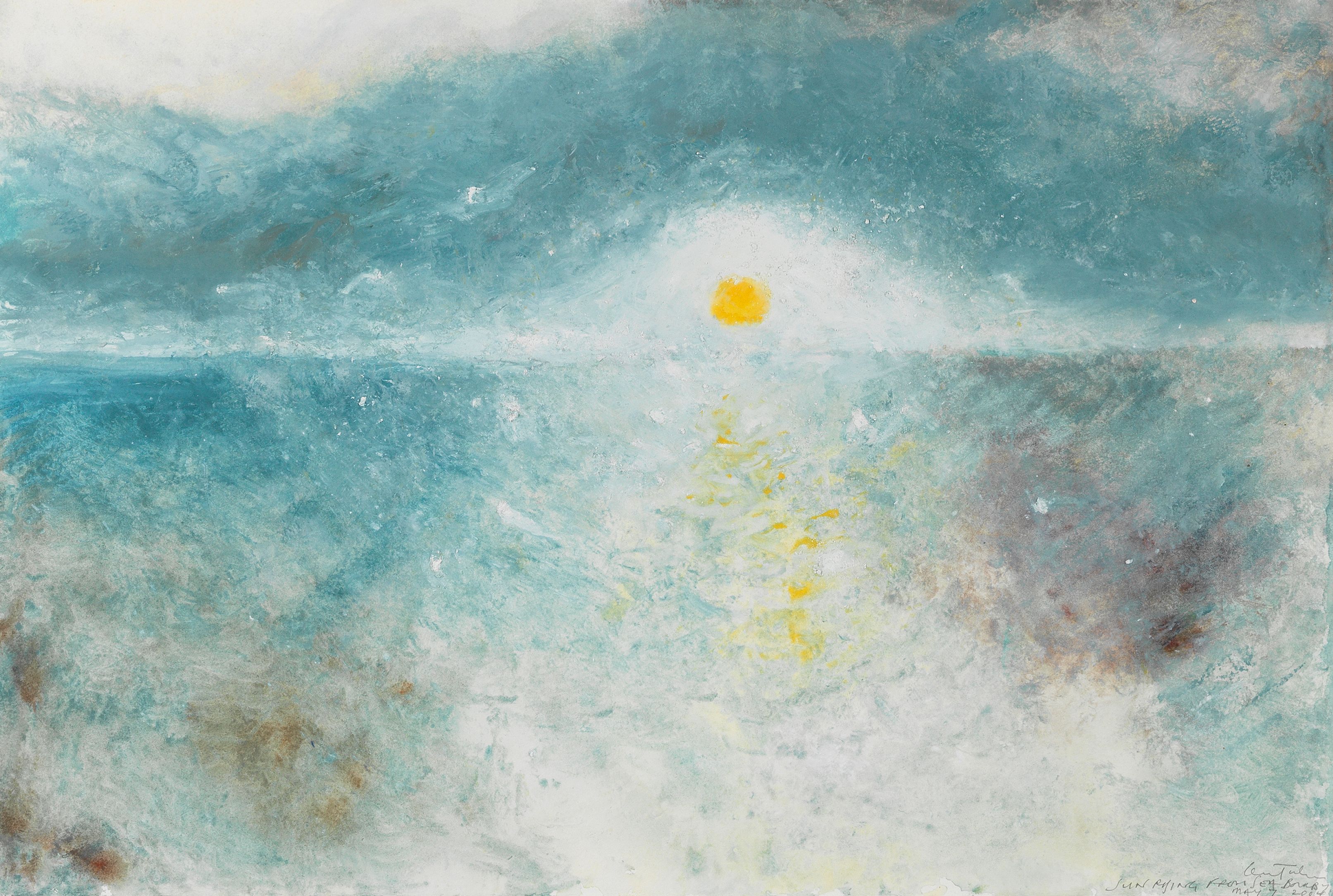 Bonhams : Len Tabner (British, born 1946) Sun Rising From Sea, Boulby