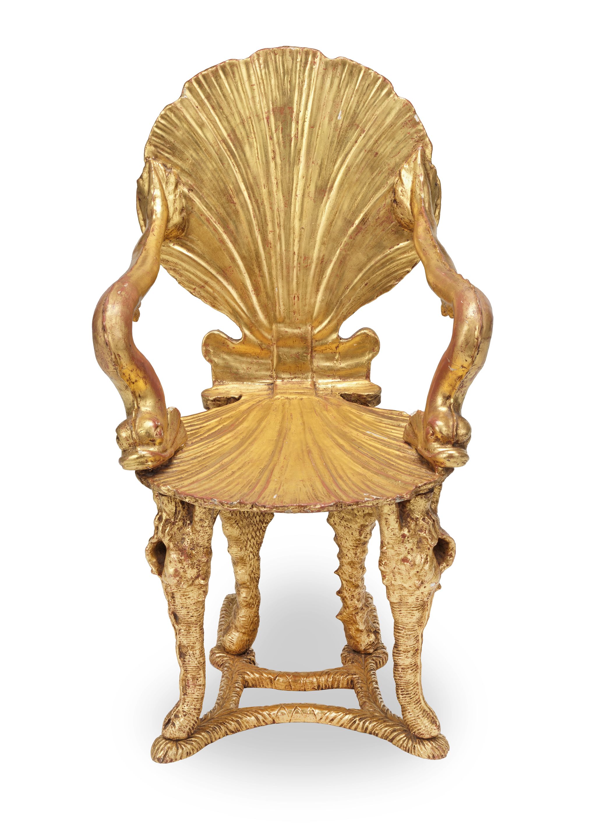 Bonhams : A gilt composition grotto armchair in the Italian Rococo style