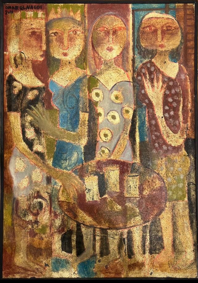 Bonhams : Omar El-Nagdi (Egypt, 1931-2019) Girls Around the Table