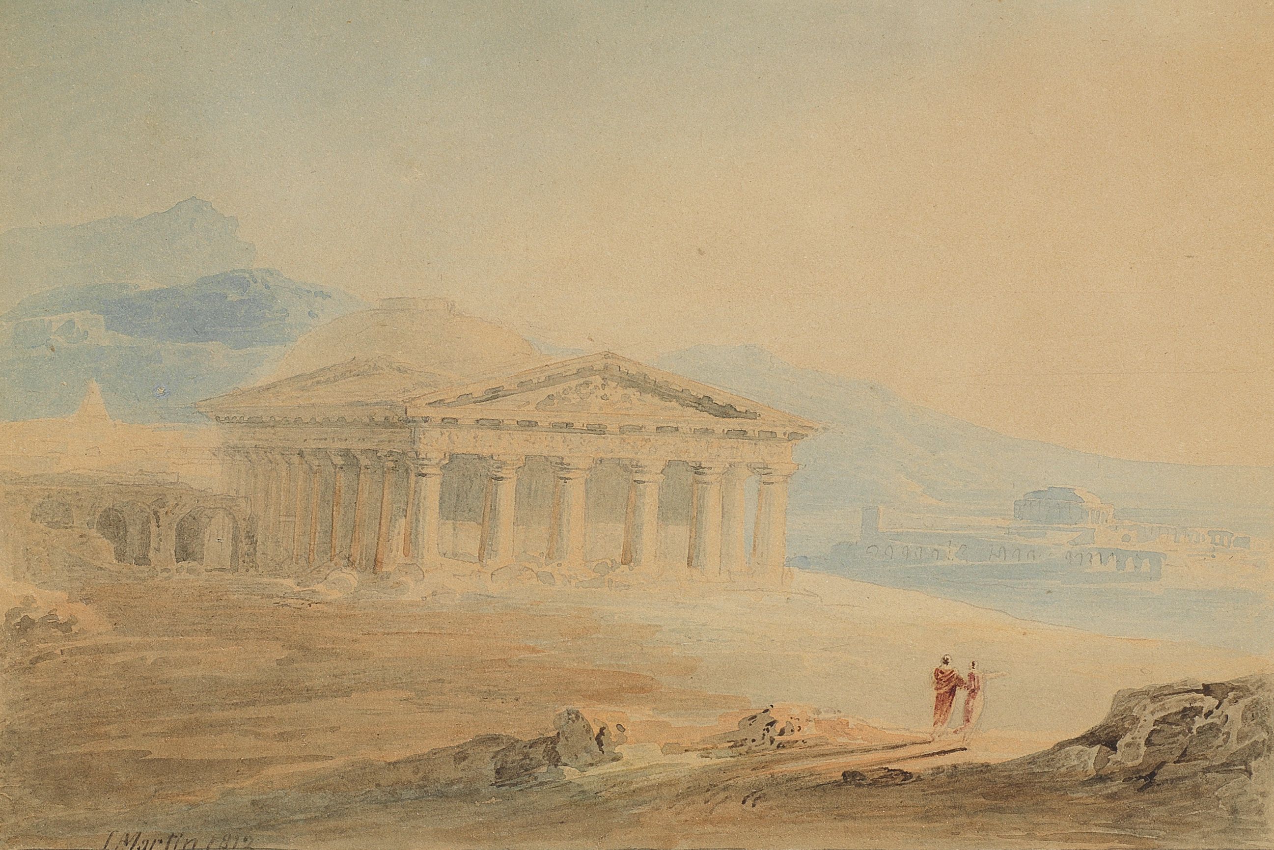 Bonhams : John Martin (Haydon Bridge 1789-1854 Isle of Man) Classical ...