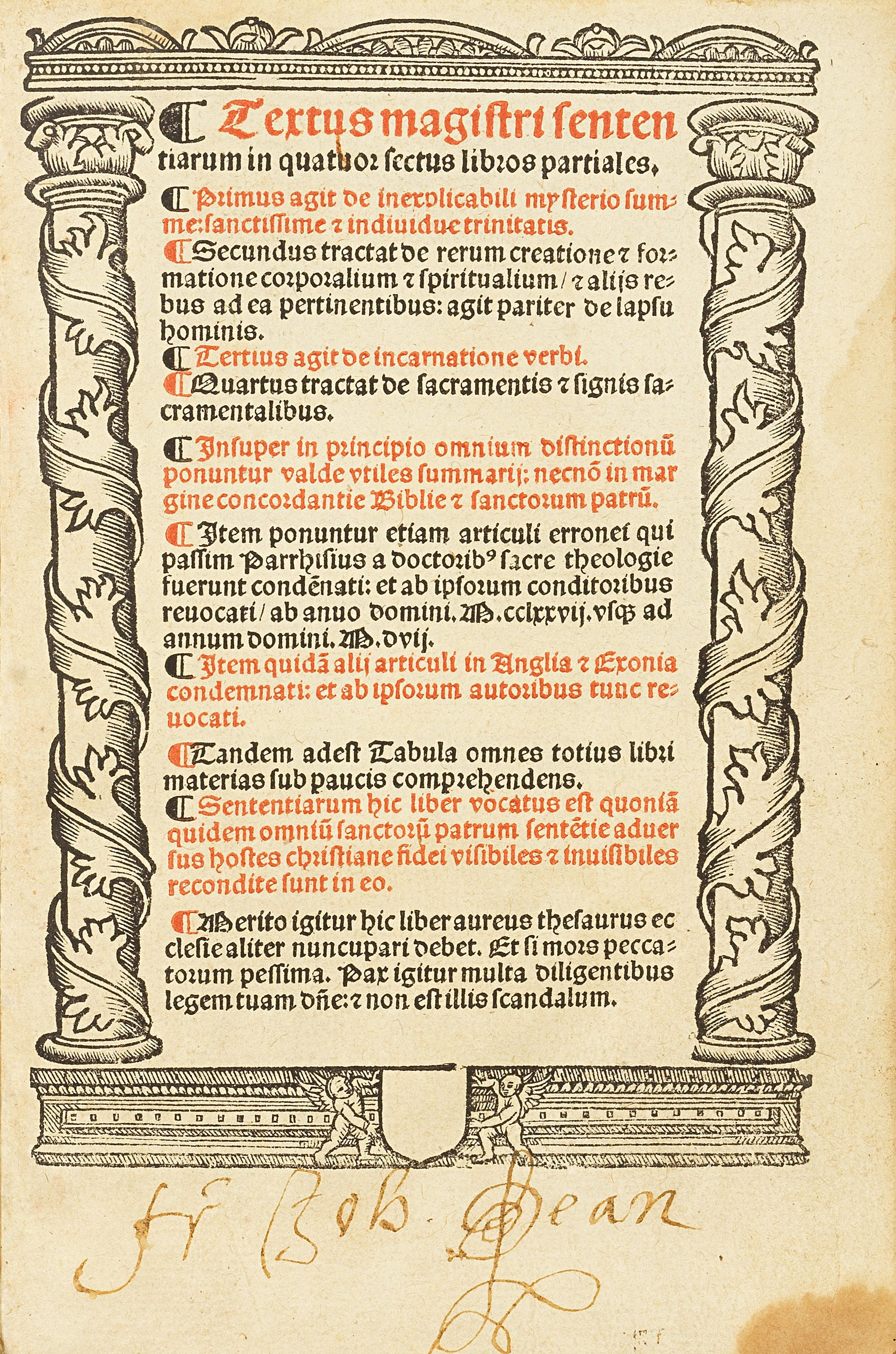 Bonhams : DUNS SCOTUS (JOHN) Super primo -quarto Sententiarum, Venice ...