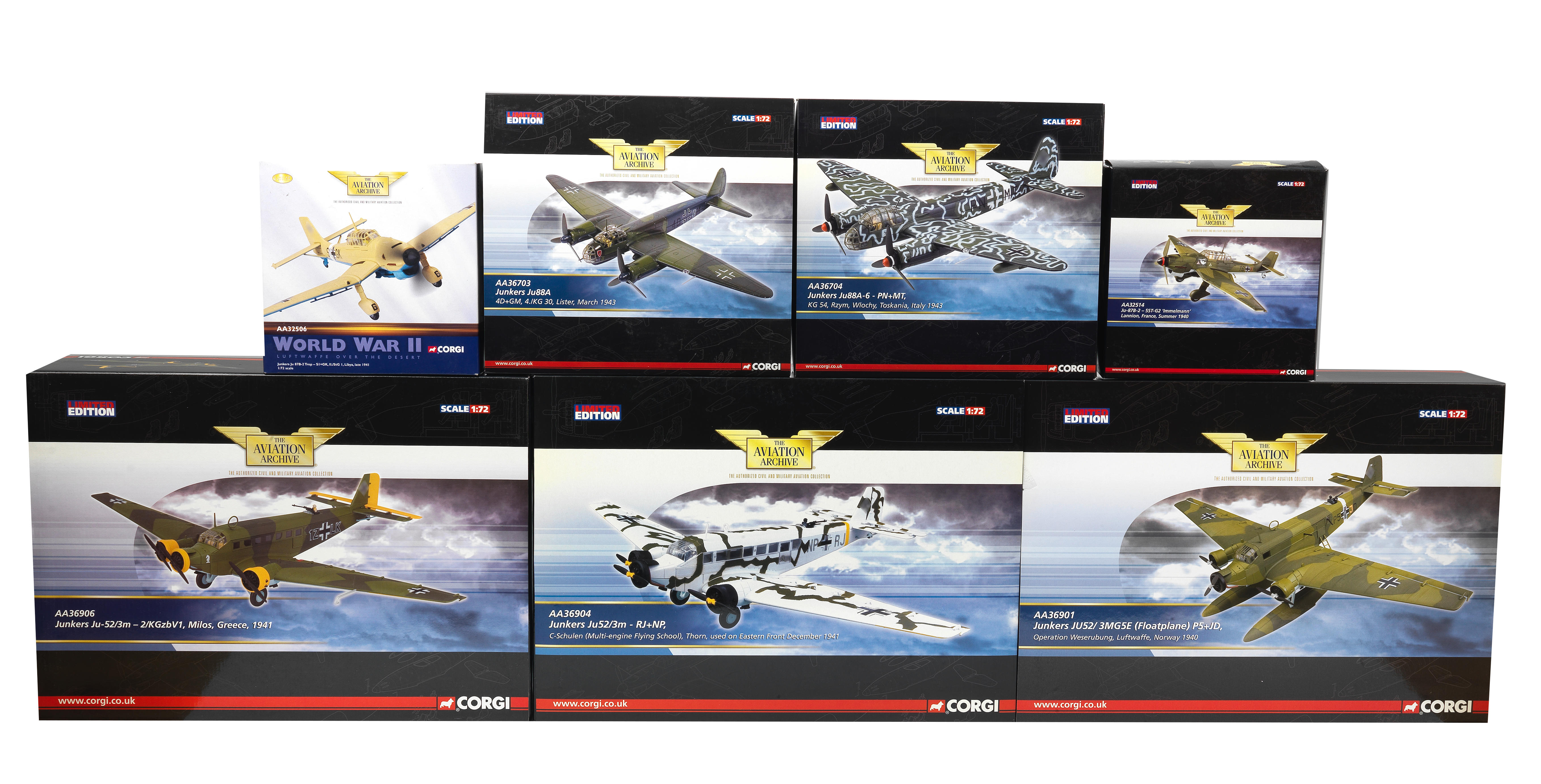 Bonhams Cars Seven Boxed 172 Scale Limited Edition Die Cast Models Of