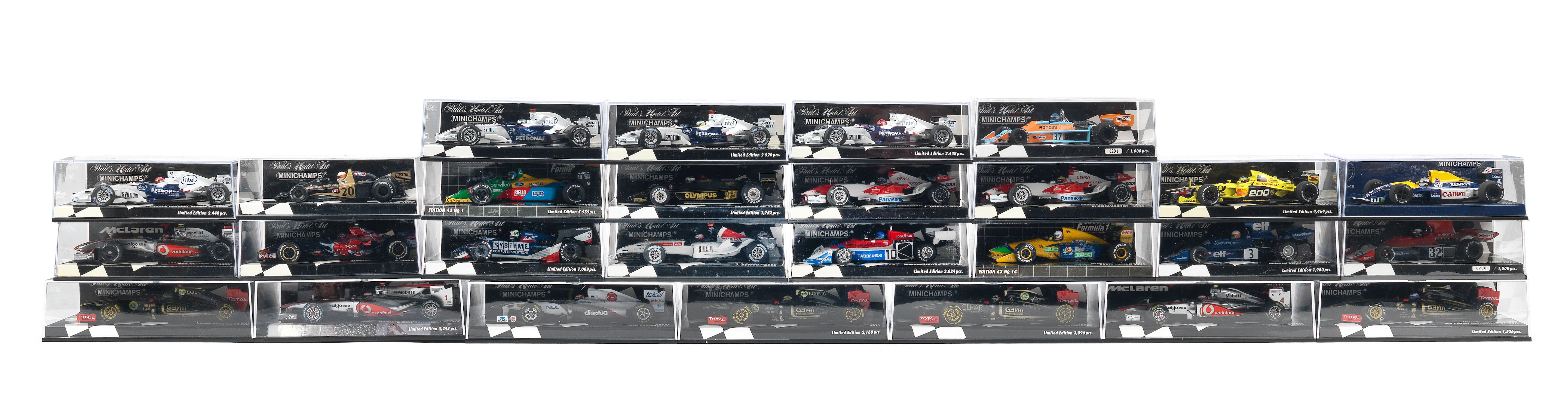 Bonhams Cars : Twenty-seven boxed 143 scale die-cast F1 models by ...