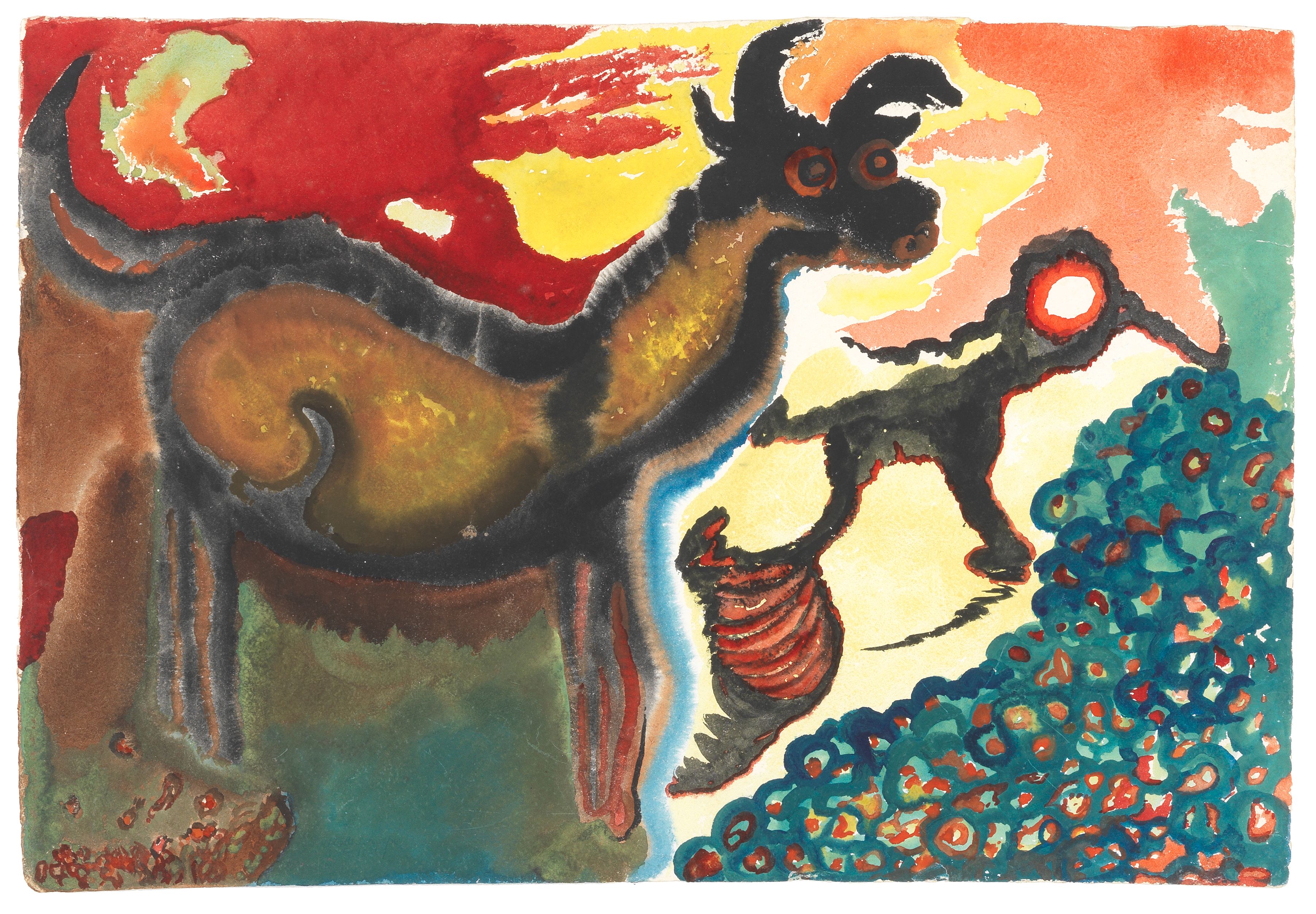 Bonhams : Grace Pailthorpe (British, 1883-1971) Goats