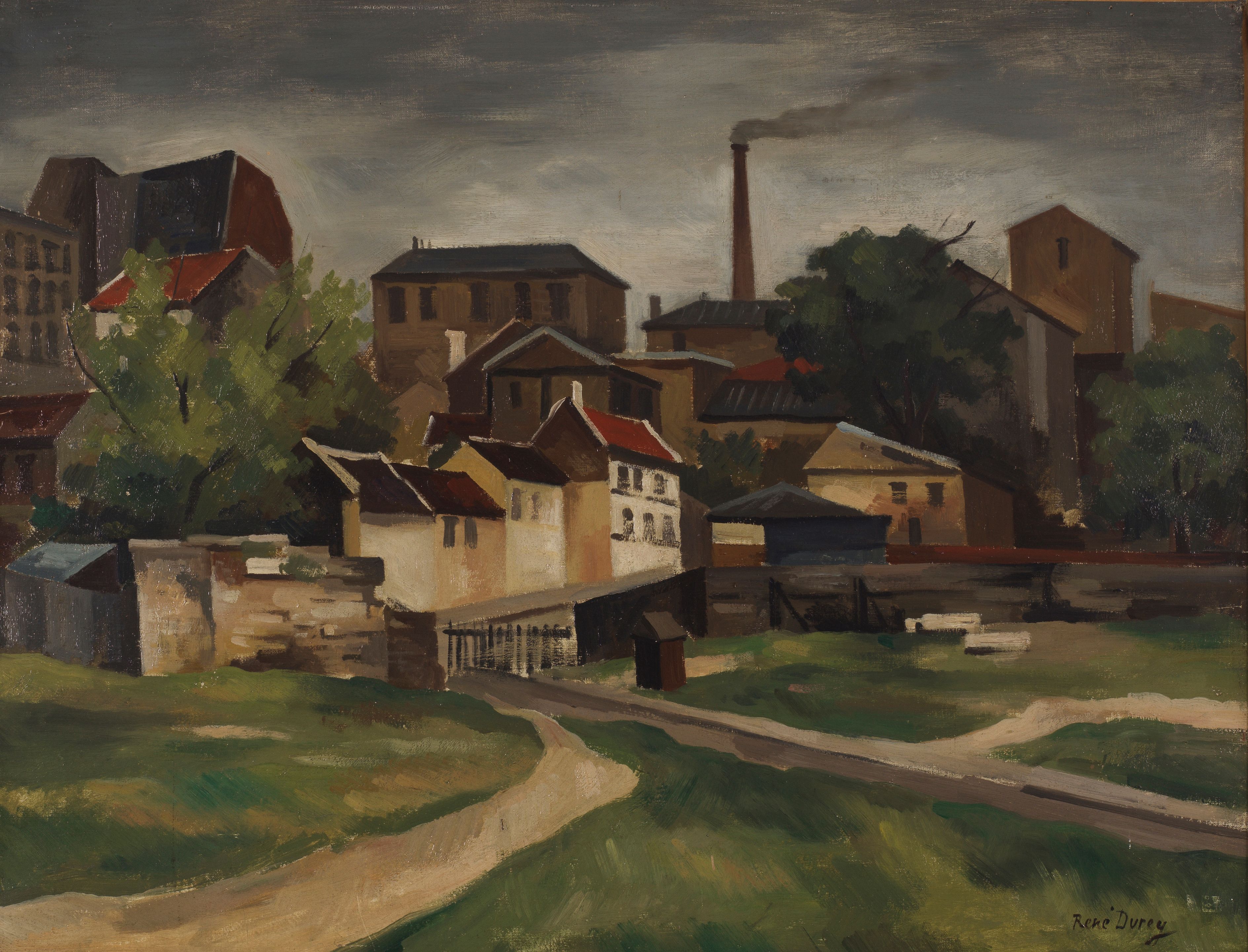 Bonhams : RENÉ DUREY (1890-1959) Les abords de l'usine ()