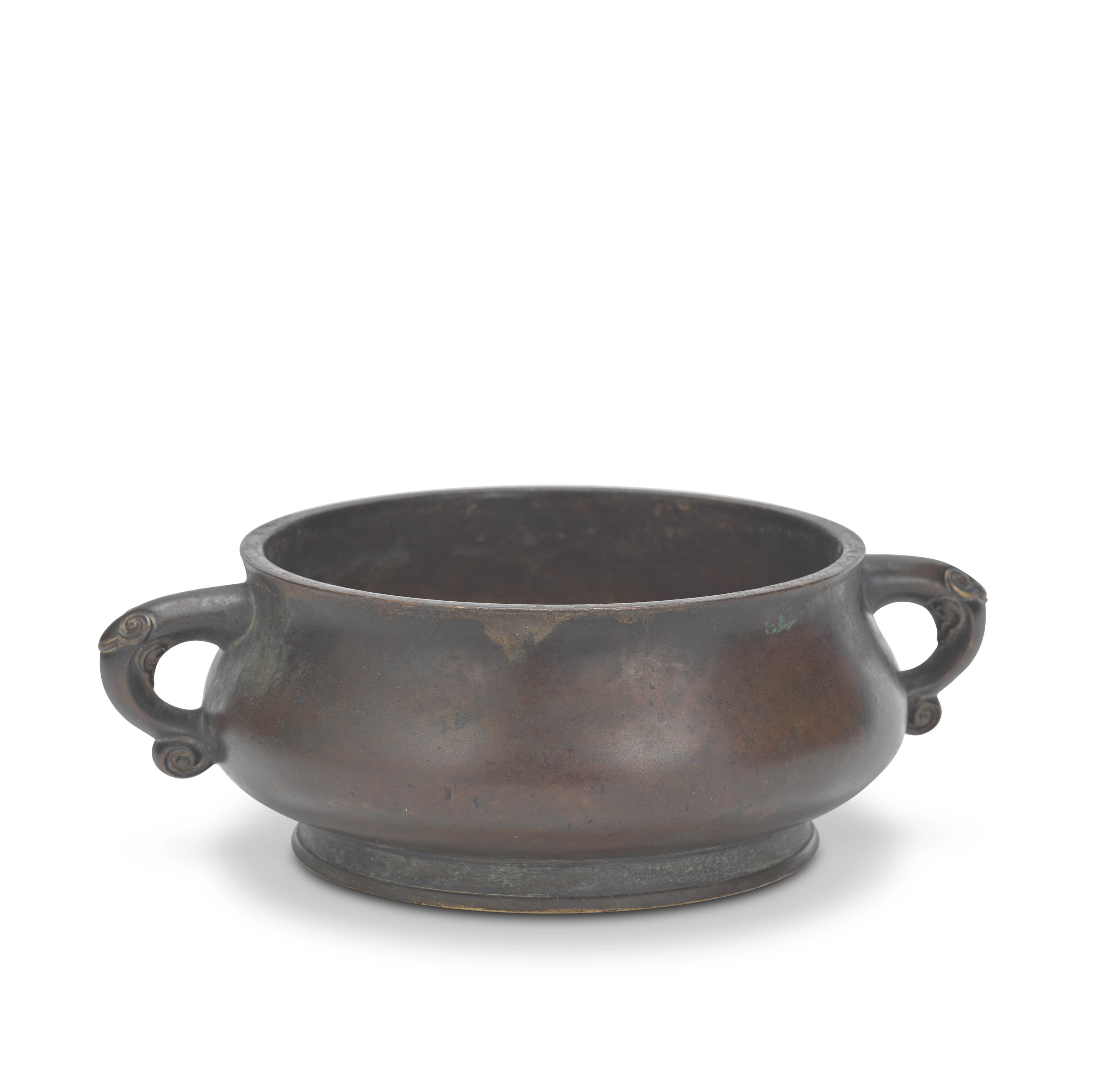 Bonhams : A BRONZE INCENSE BURNER Chongzhen nine-character mark, 19th ...