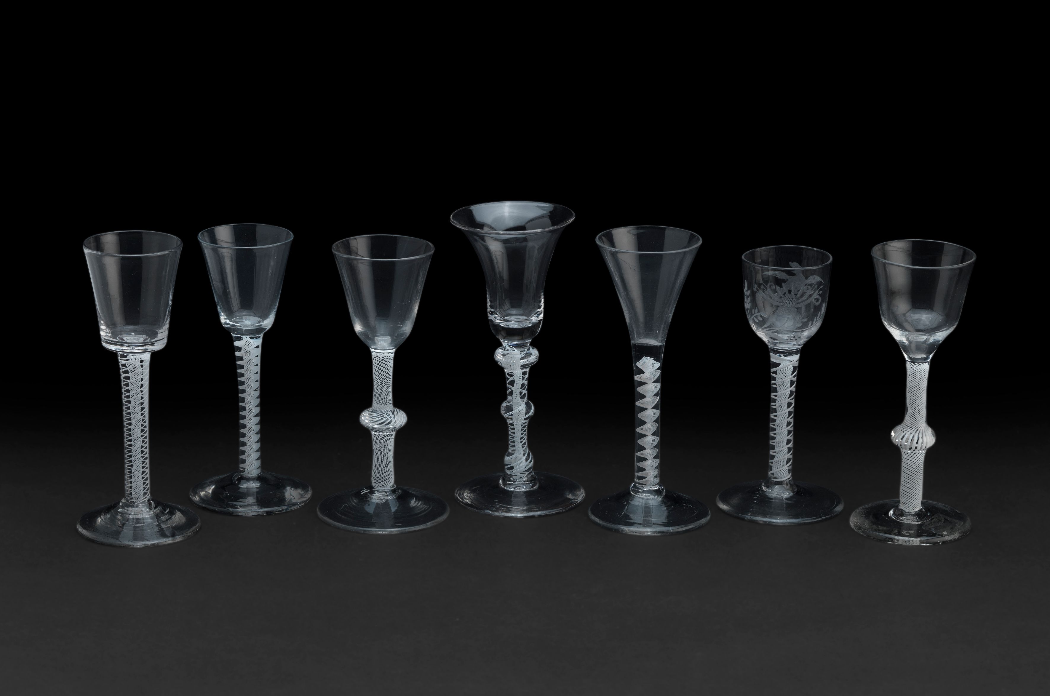 Bonhams : A collection of Georgian opaque twist glasses third quarter ...