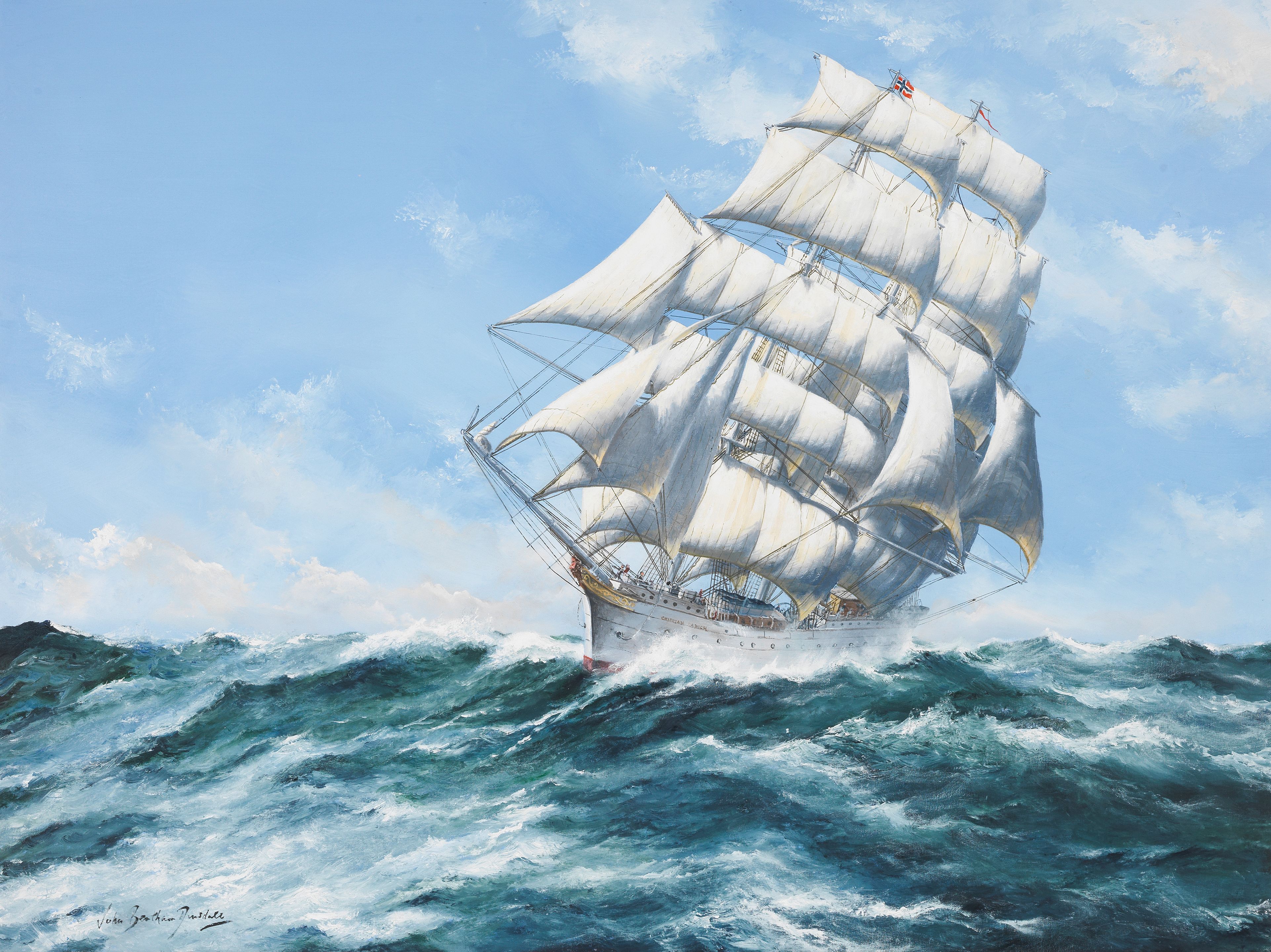 Bonhams : John Bentham-Dinsdale (British, 1927-2008) The clipper ship ...