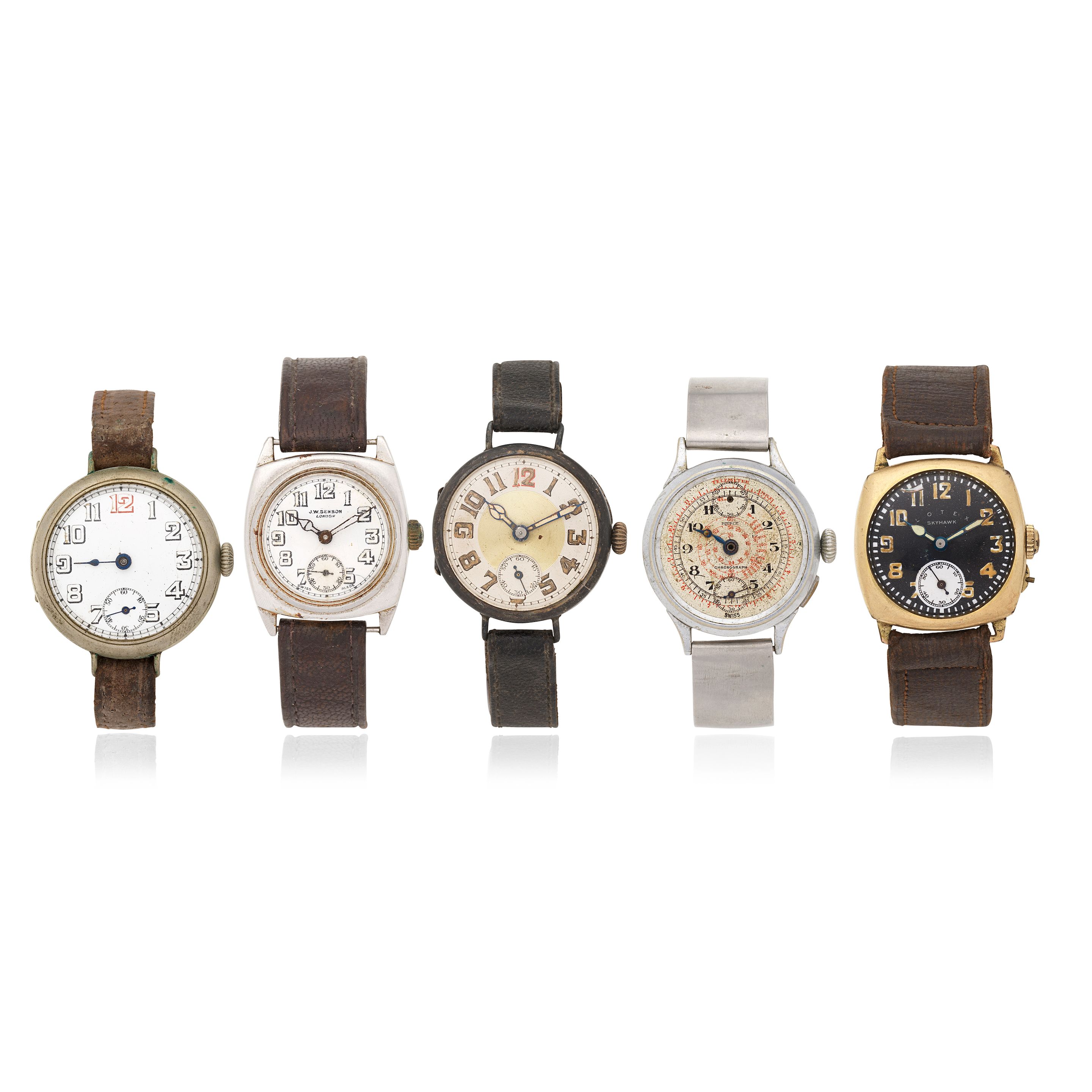 Bonhams : A lot of 5 manual wind watches (5) Various dates