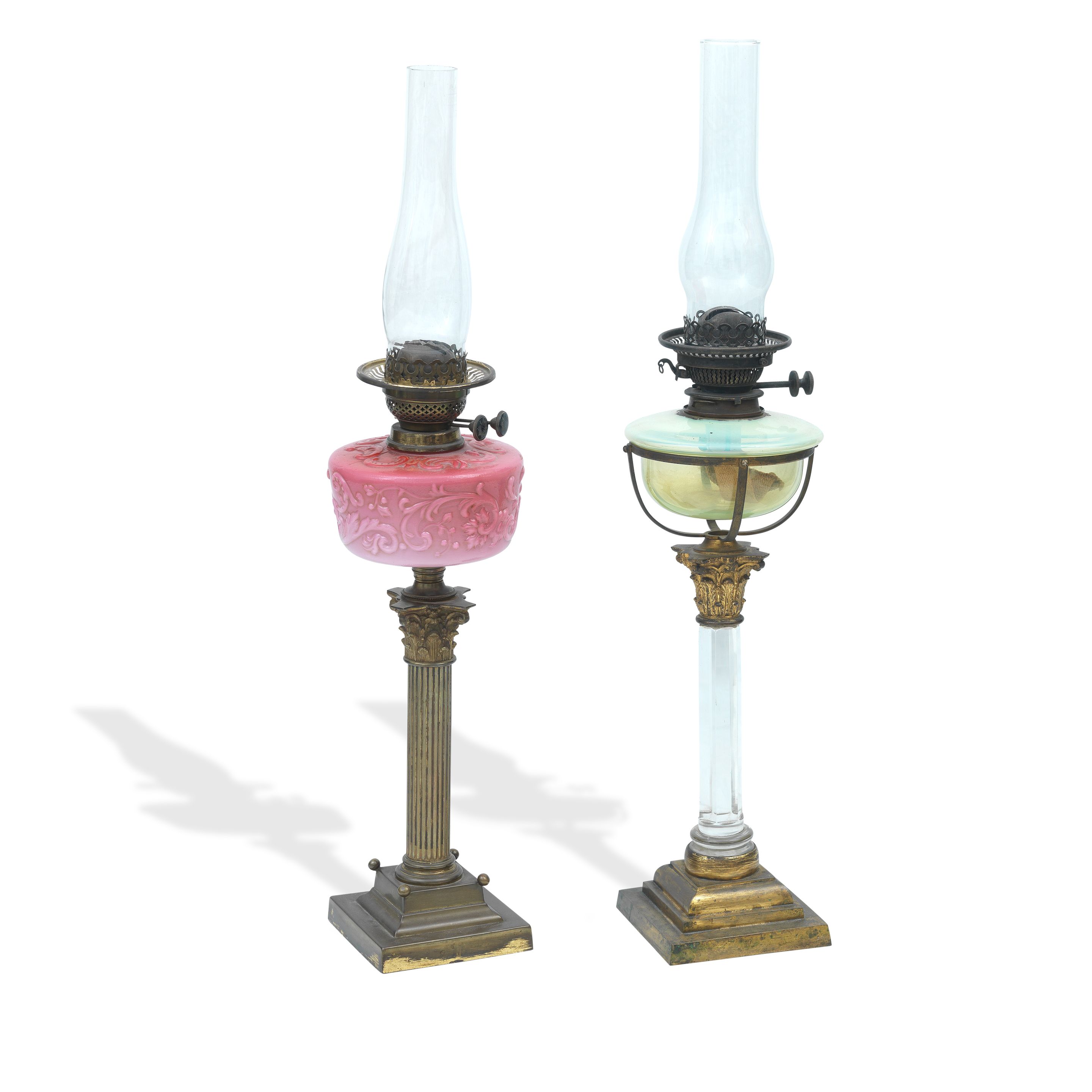 Bonhams : Two Victorian paraffin lamps 19th Century (2)
