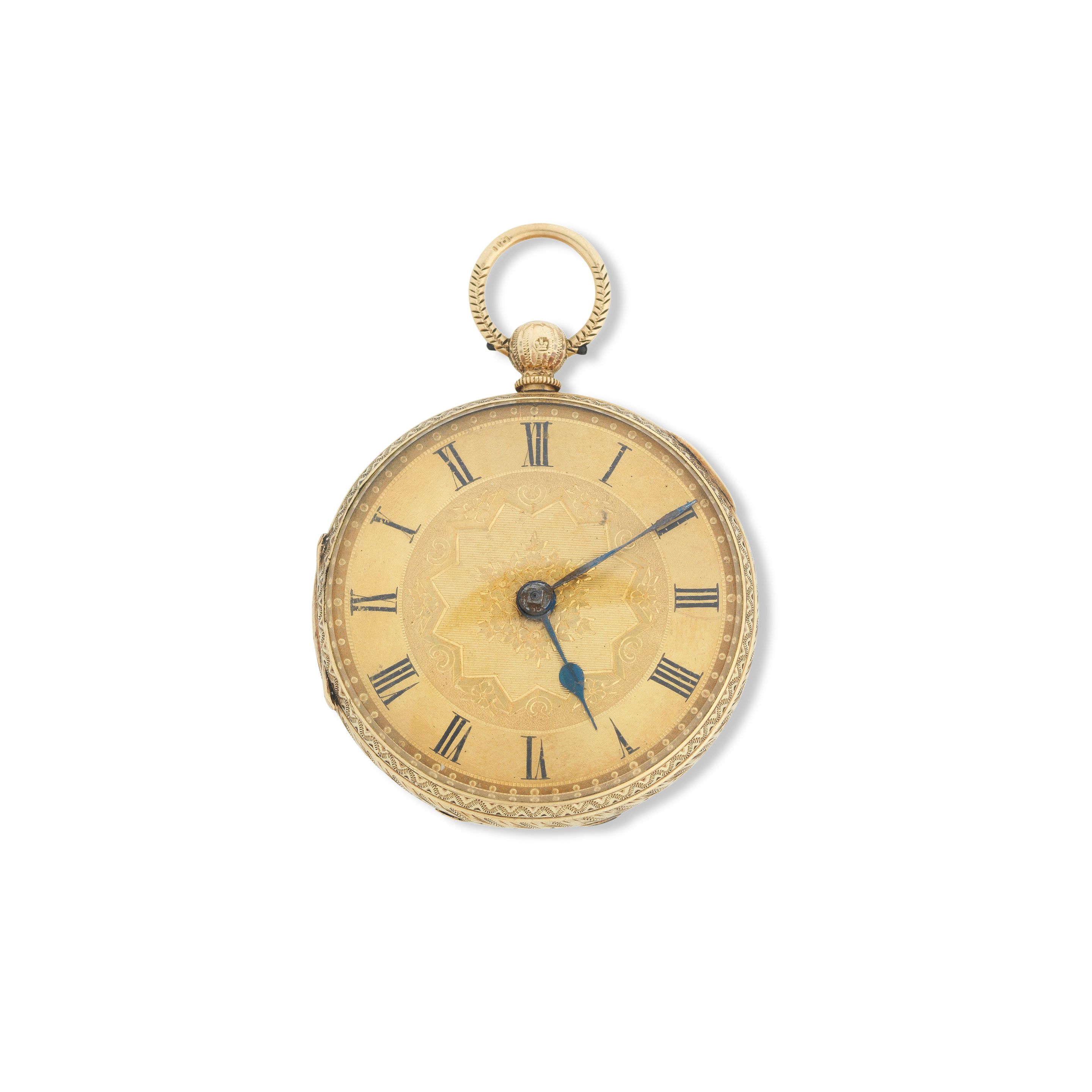 Bonhams : Macfarlane & Sons, Glasgow. A 18k gold openfaced key wind ...