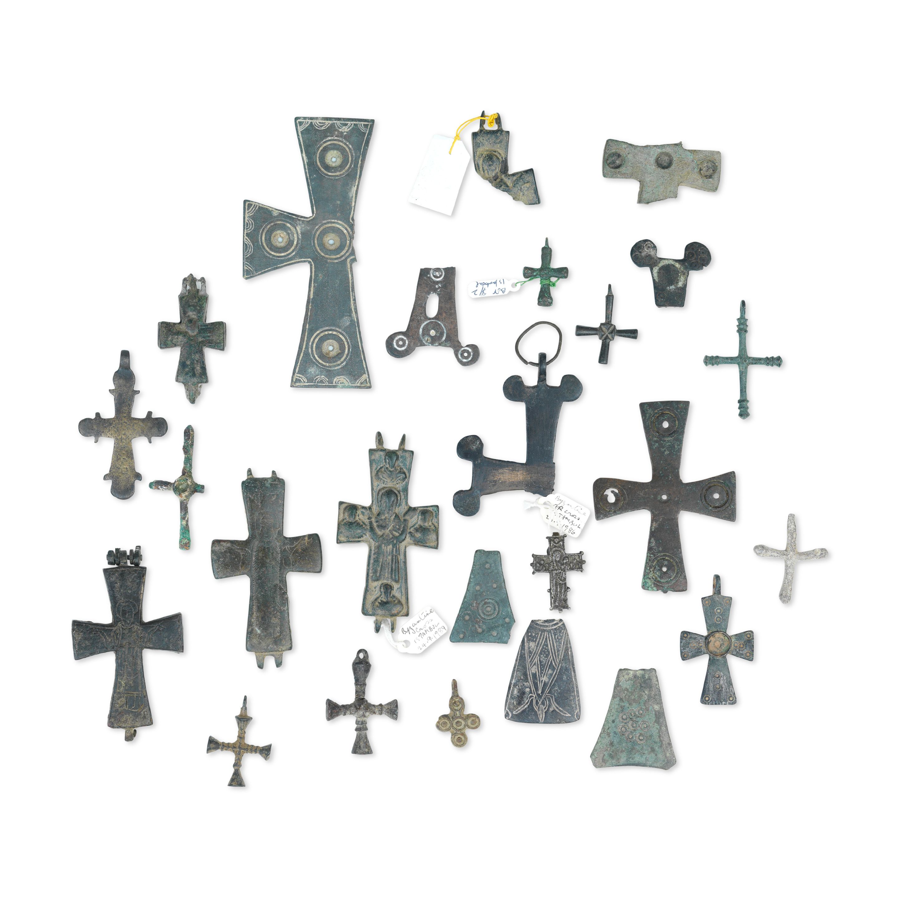 Bonhams : A collection of Byzantine bronze crosses Circa 6th to 13th ...