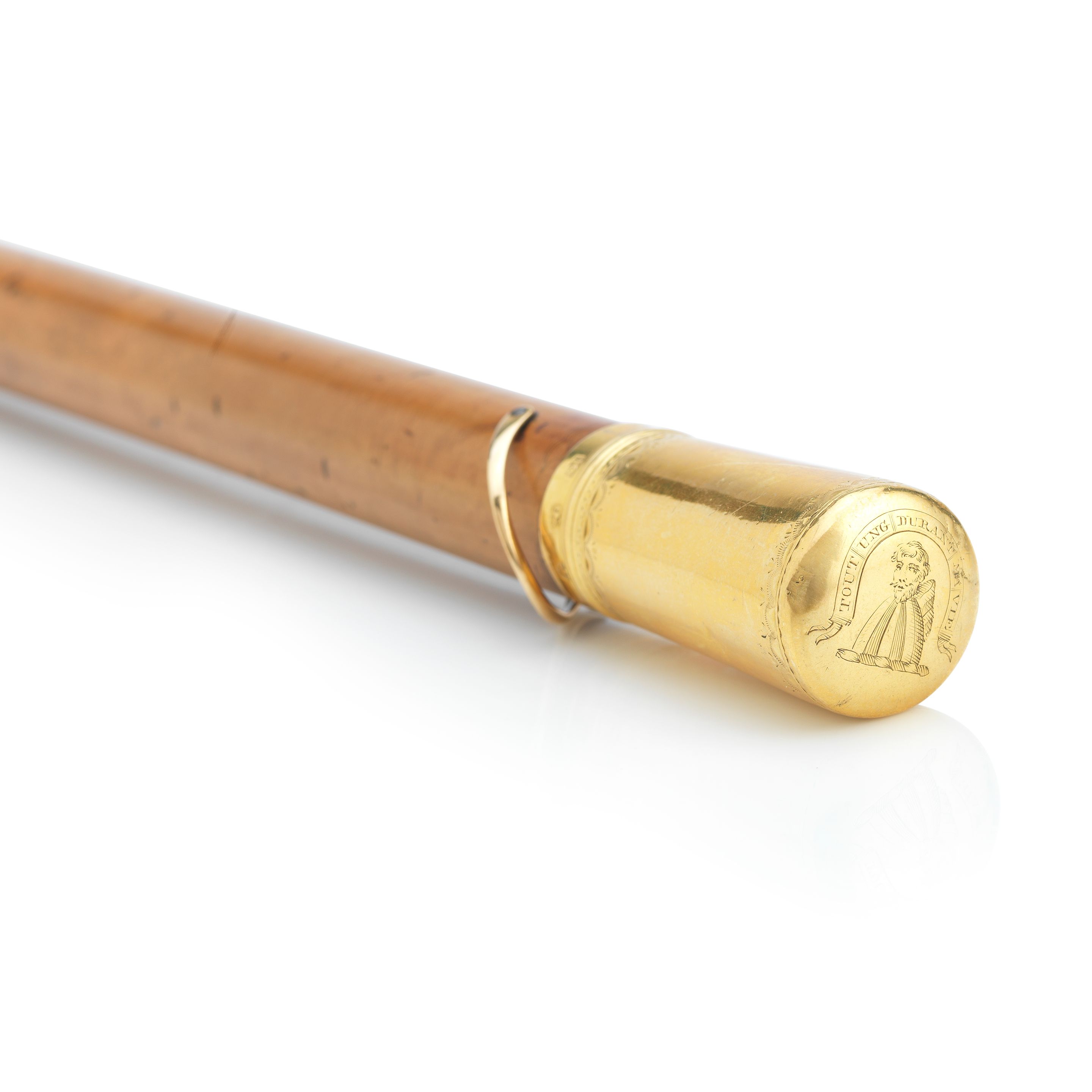 Bonhams : An unusual George III boy's gold-mounted walking cane Maker's ...