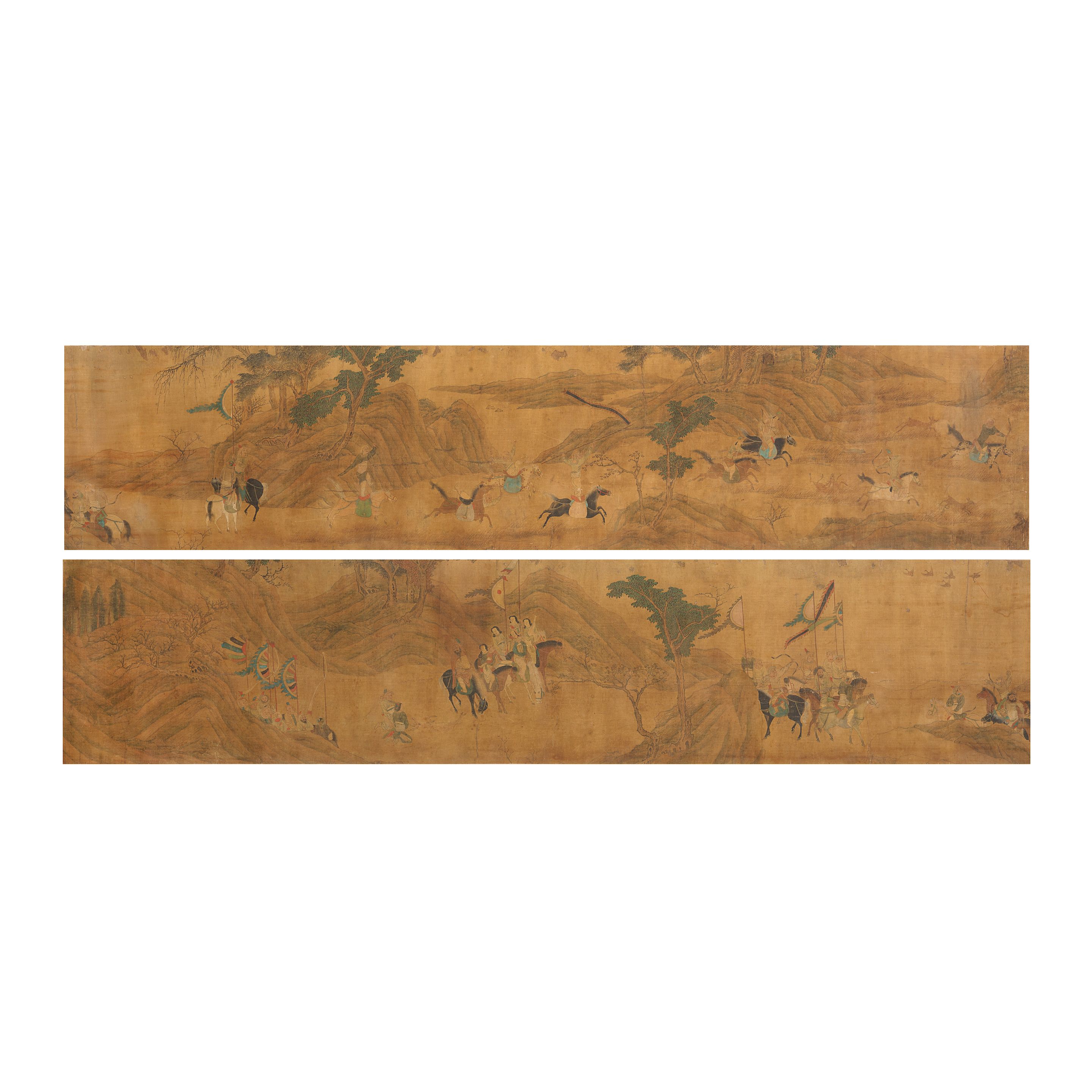 Bonhams : FOLLOWER OF GAO XIAN (YUAN DYNASTY) Hunting Scene
