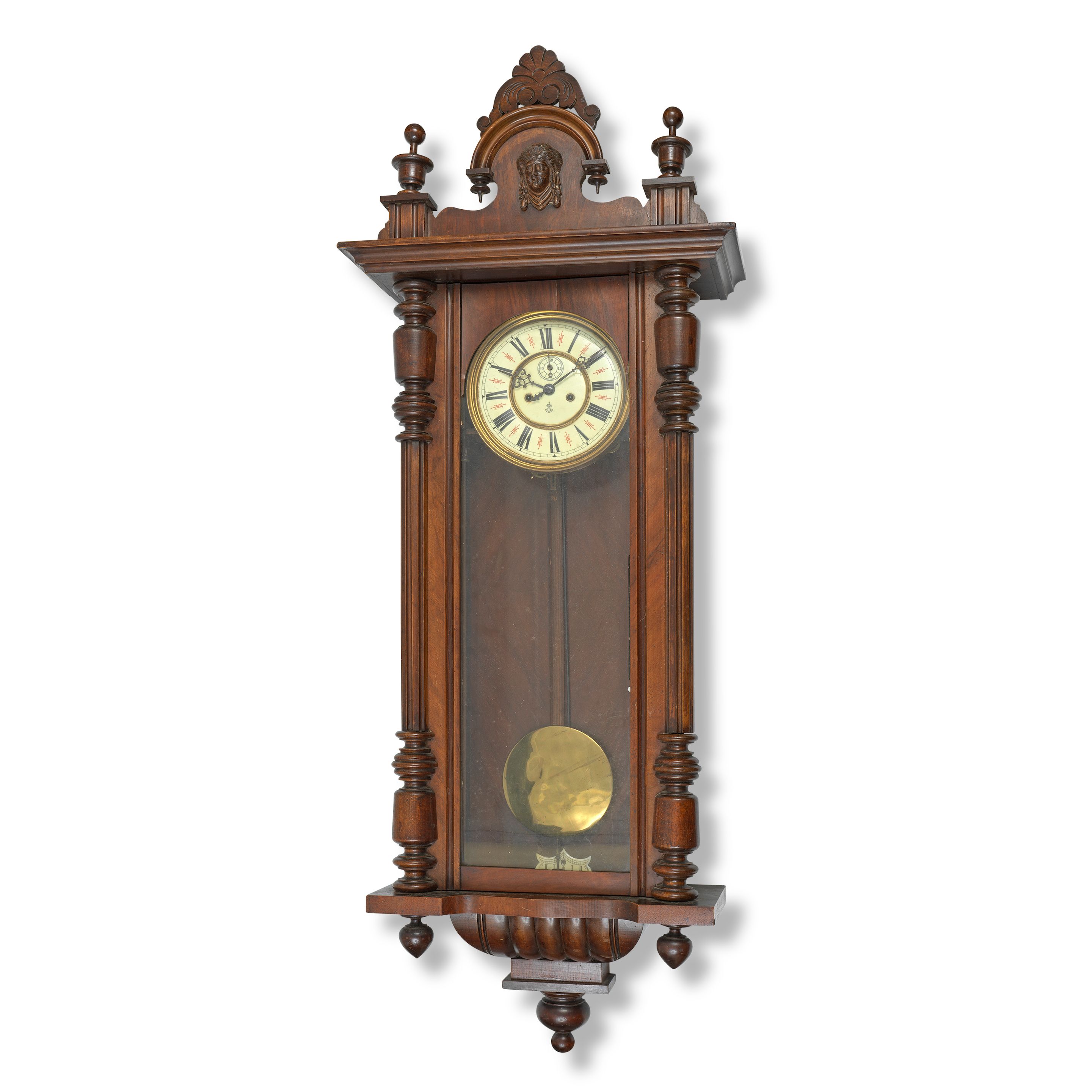 Bonhams : A late 19th century walnut cased Vienna style domestic ...