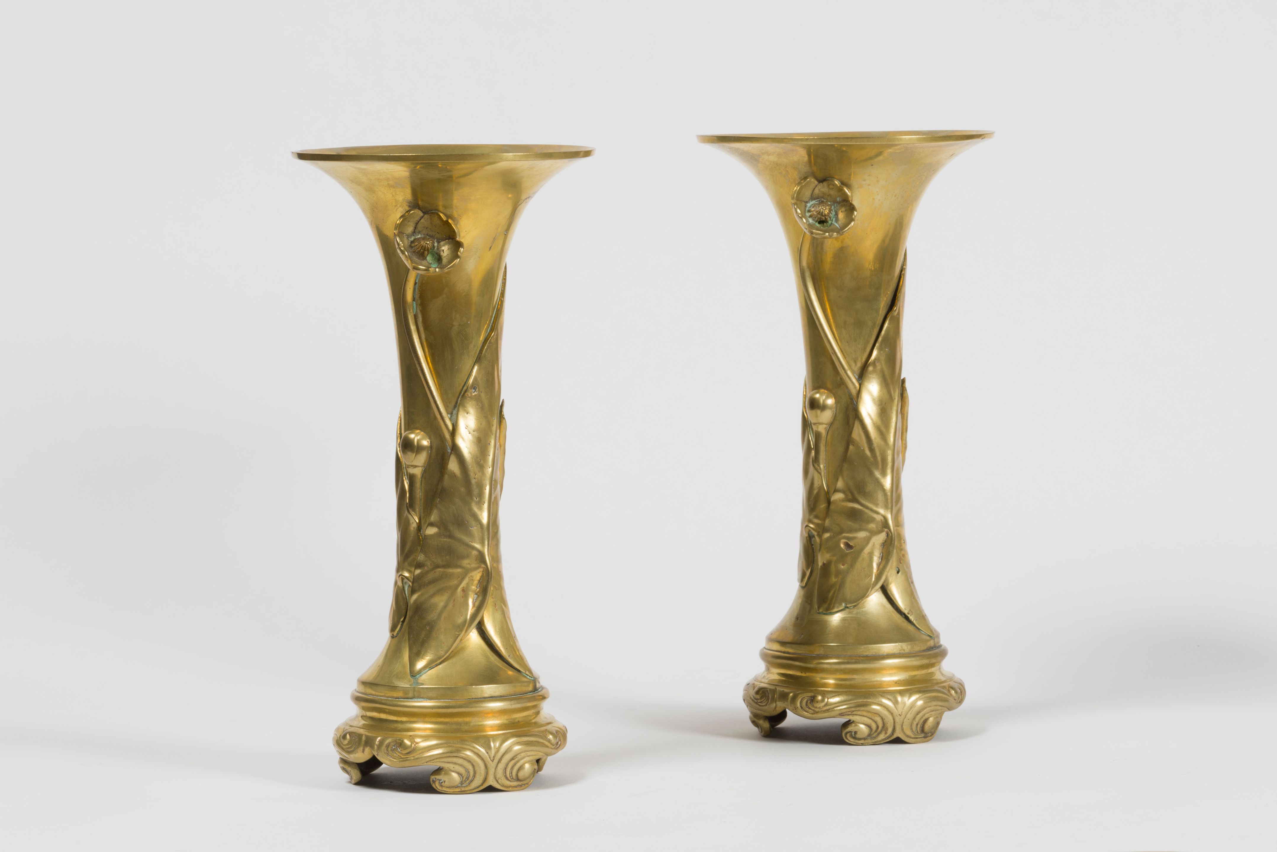 Bonhams Cornette de Saint Cyr : Paire de vases en bronze doré, circa 1900