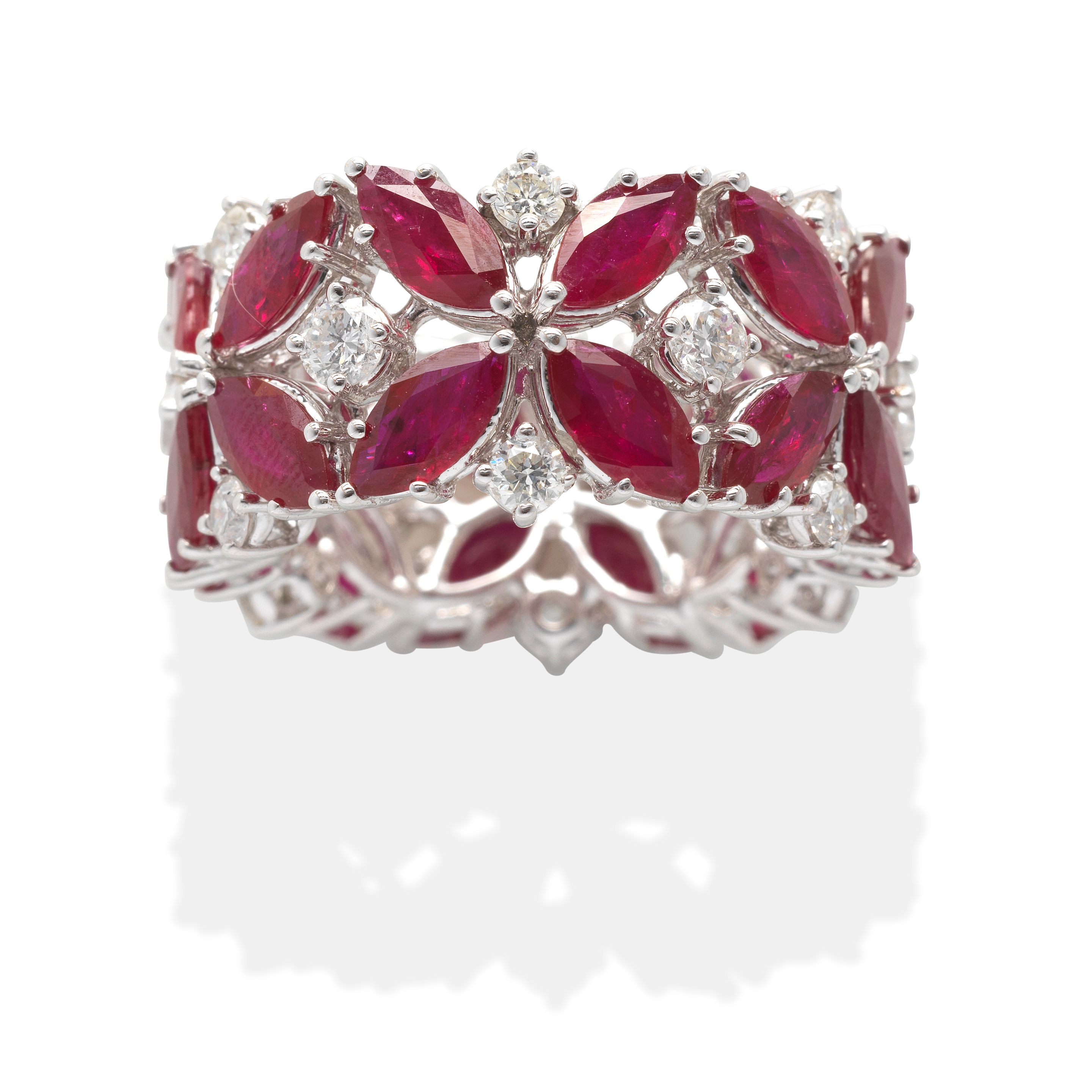 Bonhams : TUFENKJIAN RUBY AND DIAMOND ETERNITY RING