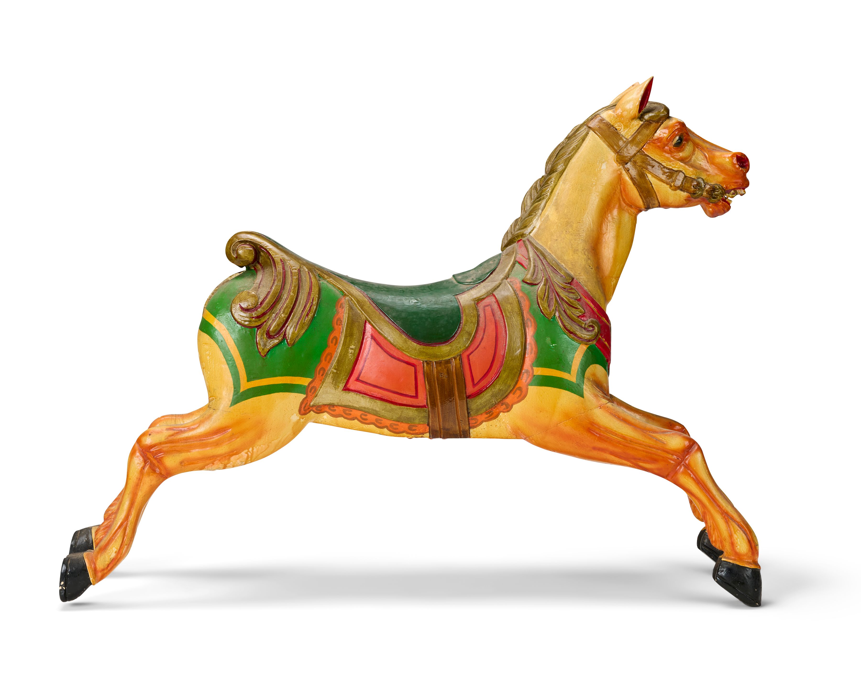 Bonhams : An English carved and painted juvenile Dobby galloper ...