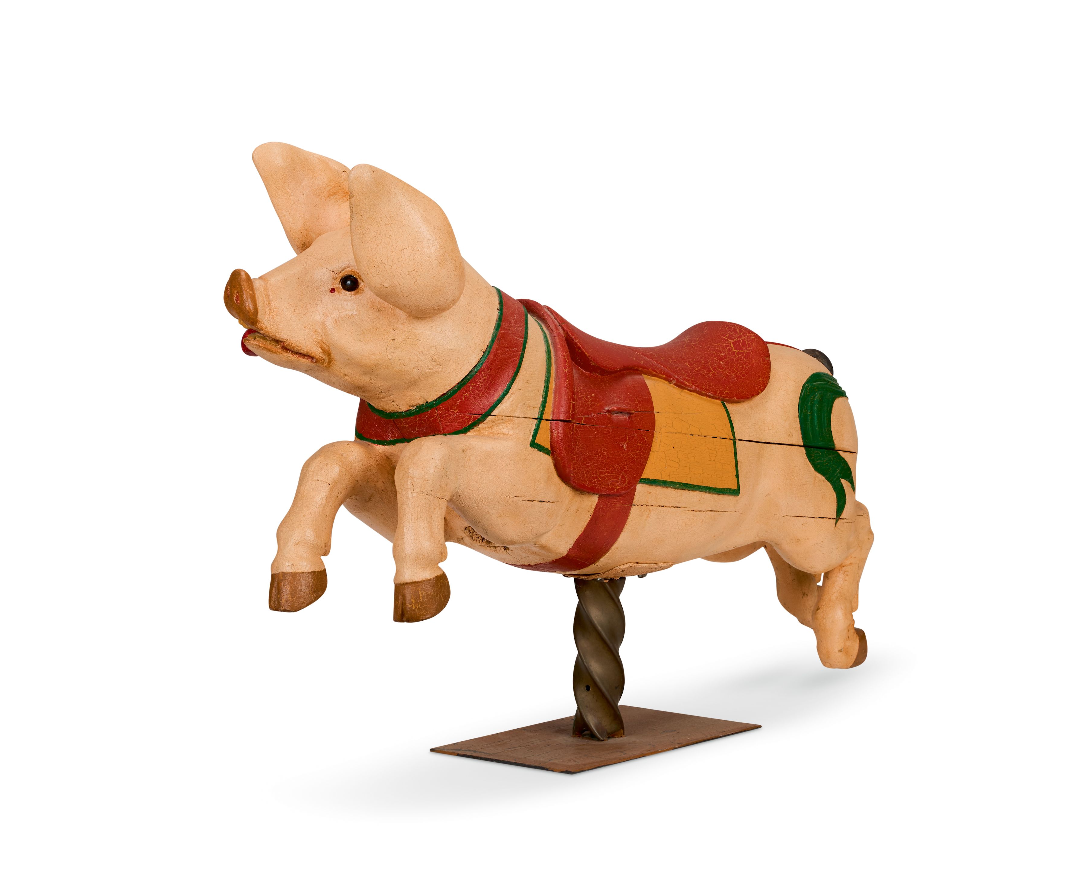 Bonhams : A French carved and painted juvenile carousel ride figure of ...