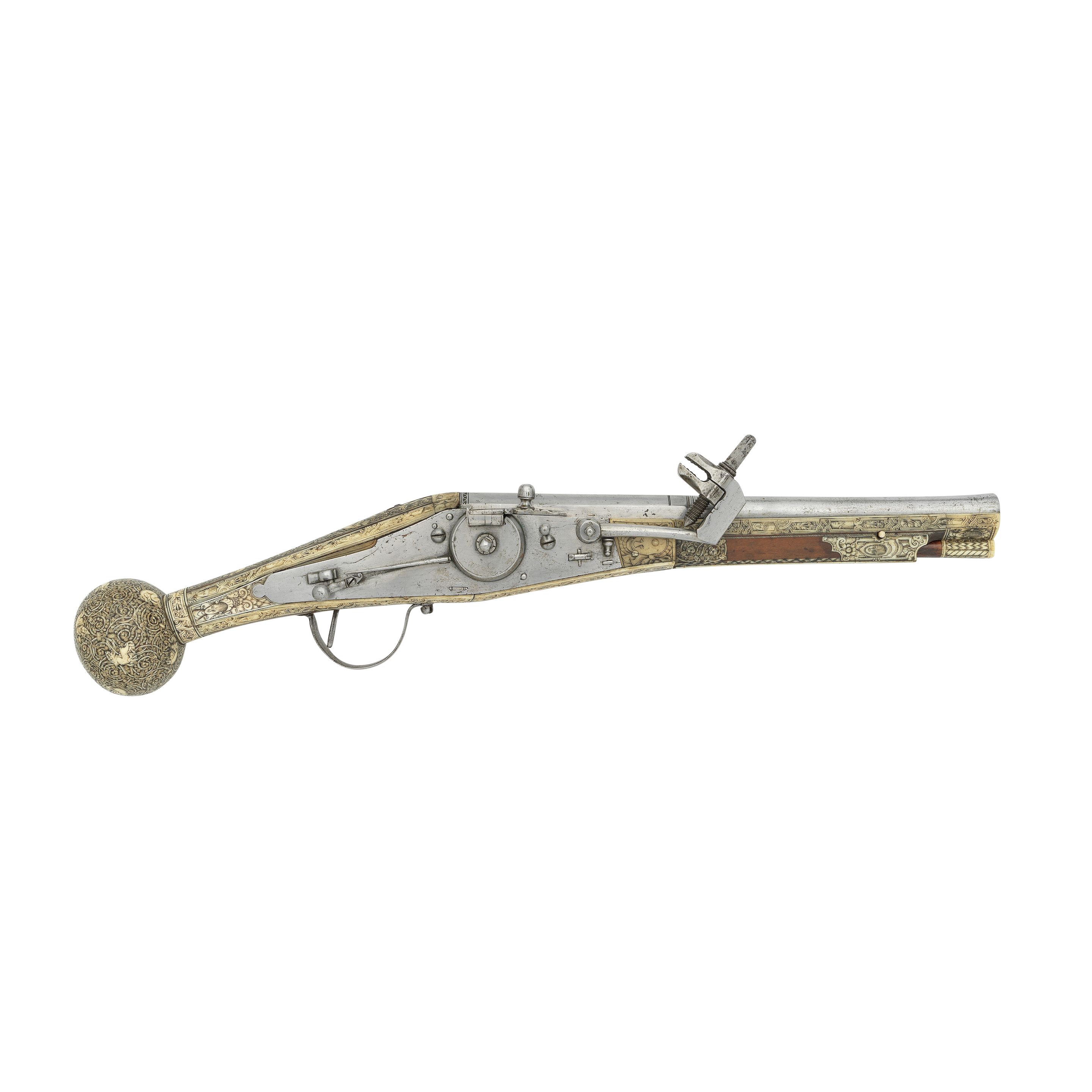 Bonhams : A Fine German 25-Bore Wheel-Lock Belt Pistol (Puffer)