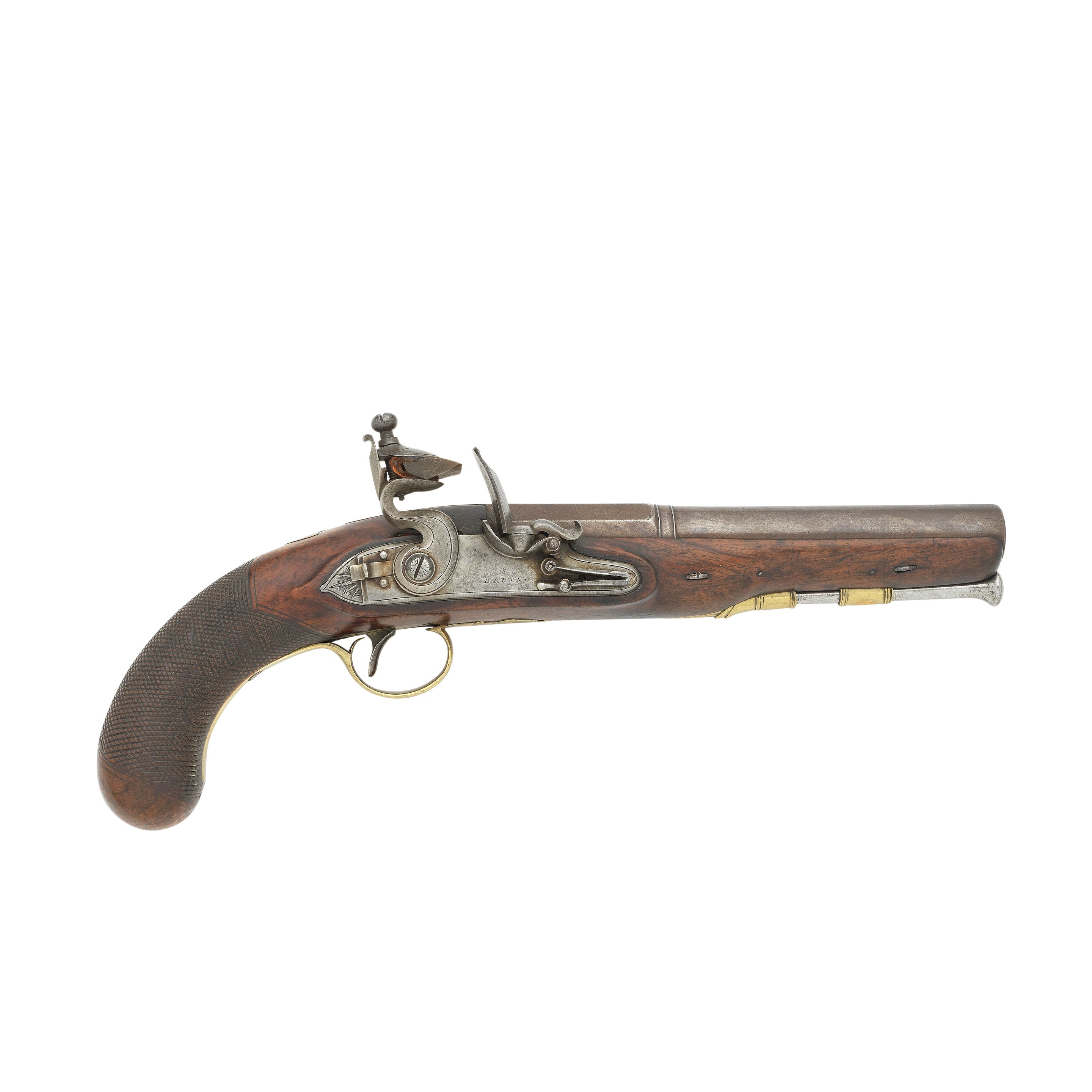 Bonhams : A Brass-Mounted Flintlock Pistol Of Musket Bore