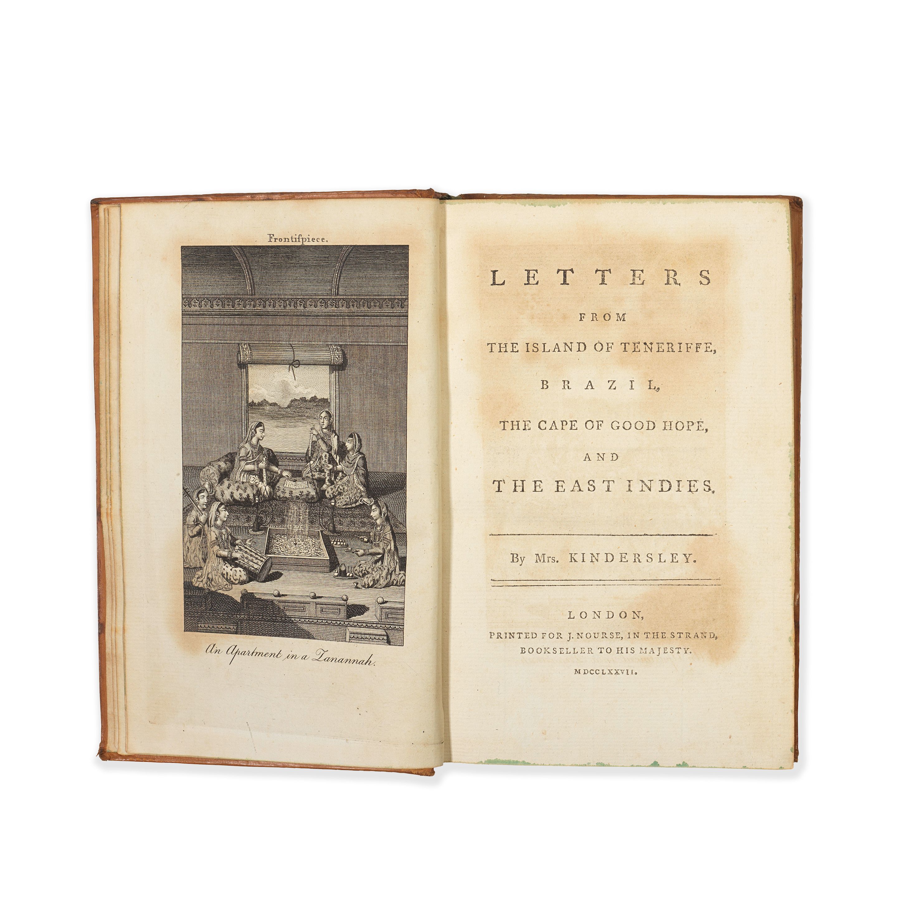Bonhams : KINDERSLEY (JEMIMA) Letters from the Island of Tenerife ...