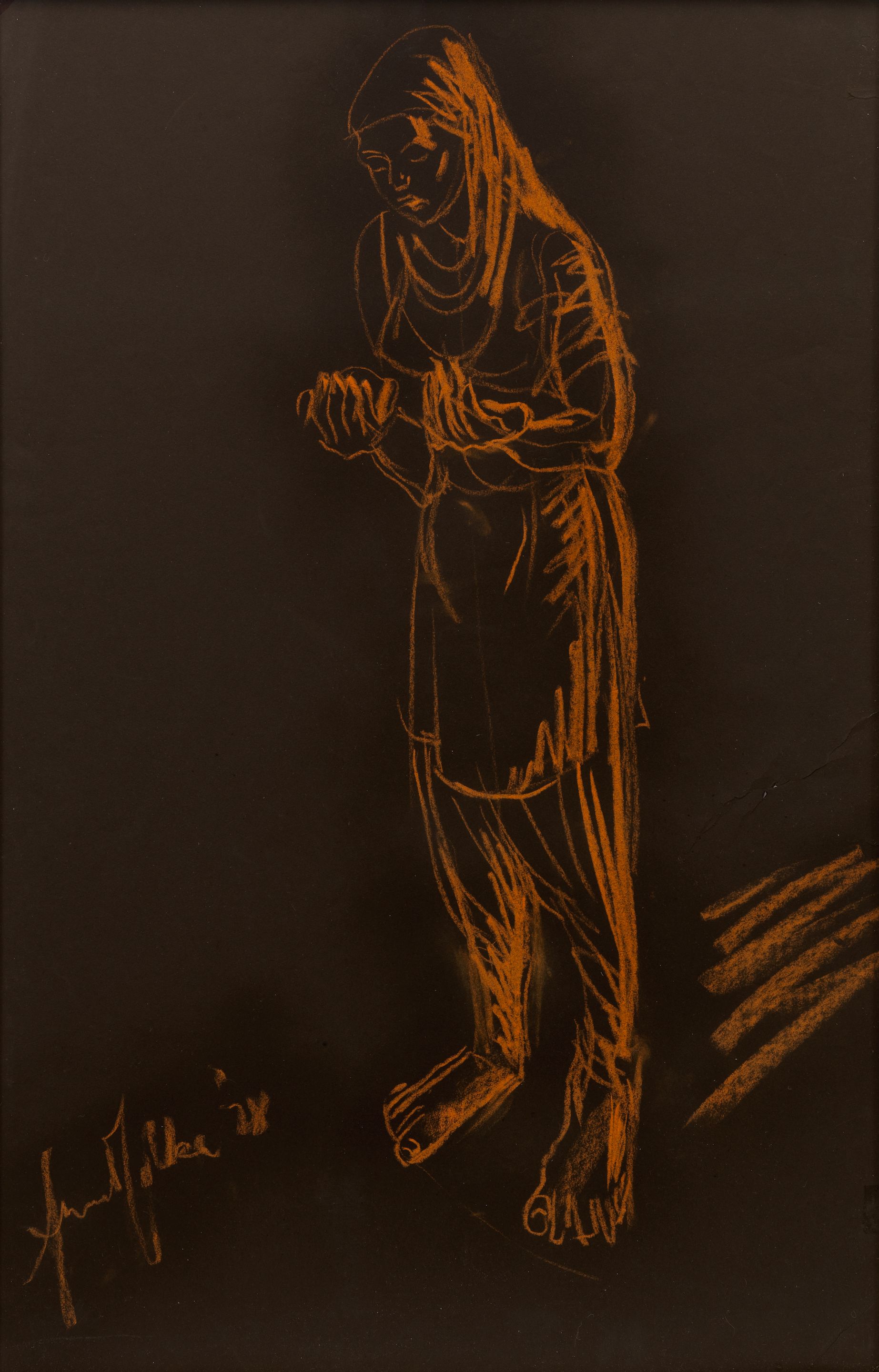 Bonhams : Anna Molka Ahmed (1917-1994) Untitled (Praying Woman)