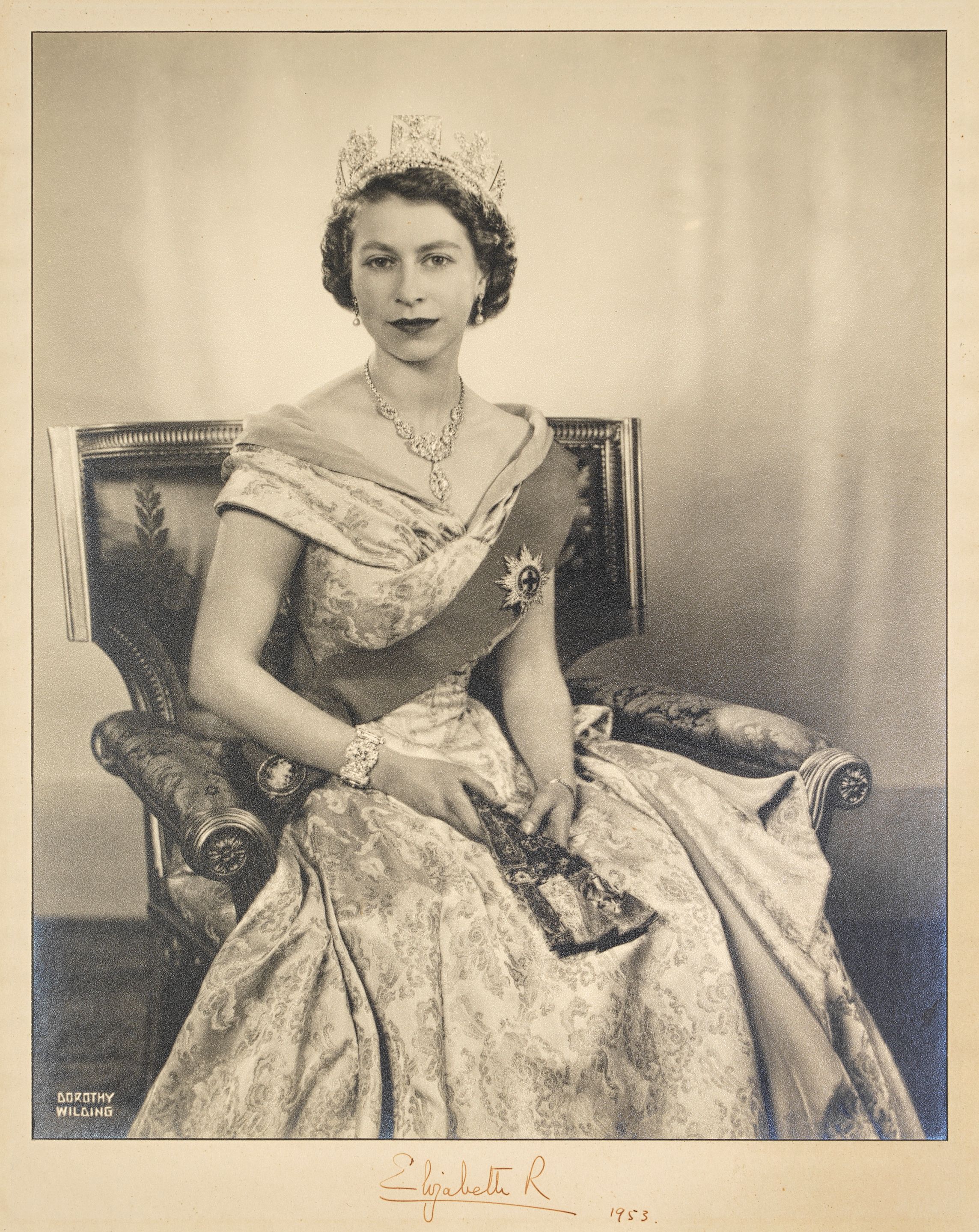 Bonhams : ROYALTY - QUEEN ELIZABETH WILDING (DOROTHY) Fine portrait of ...