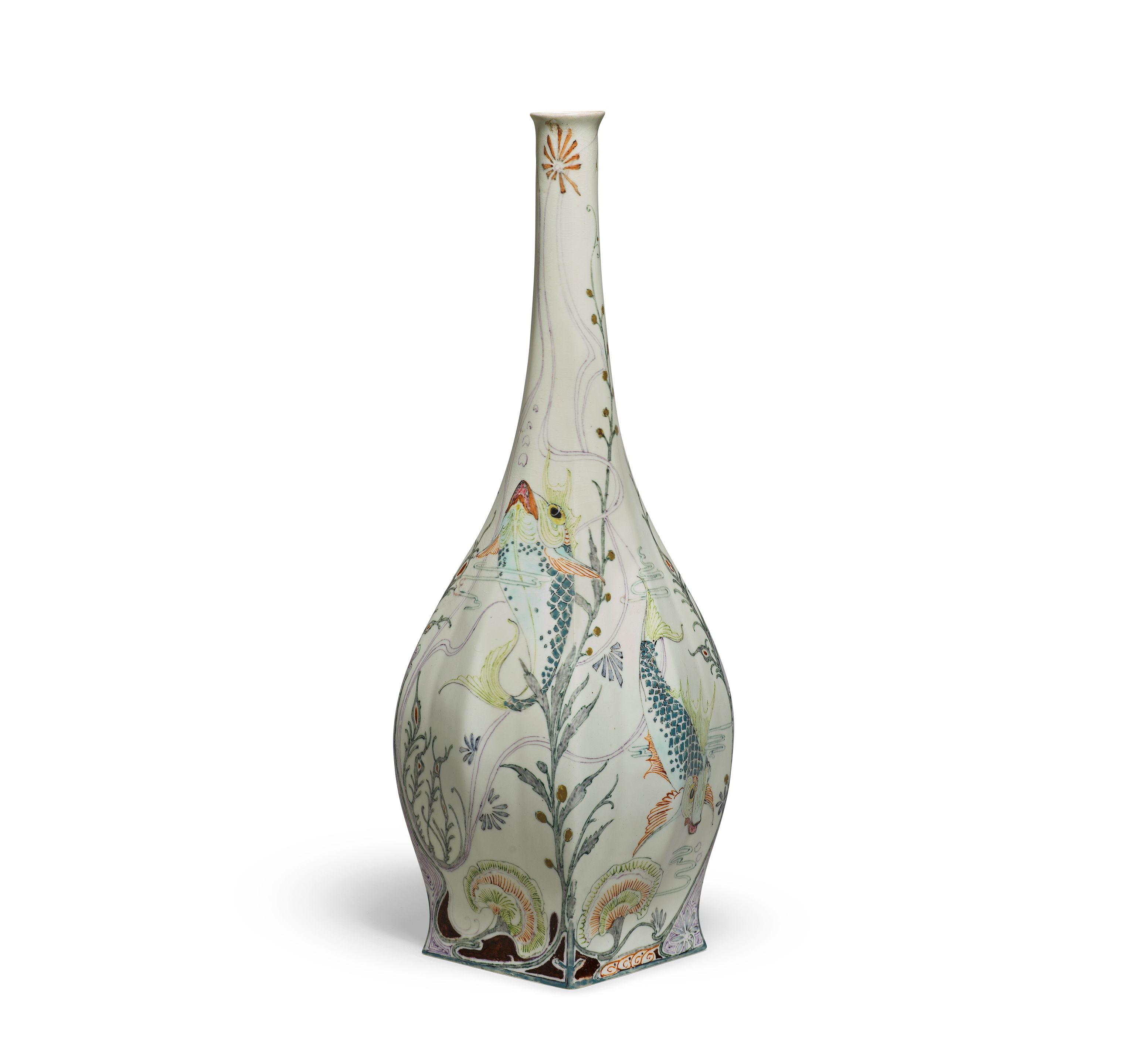 Bonhams : A Rozenburg eggshell porcelain vase, circa 1899-1900