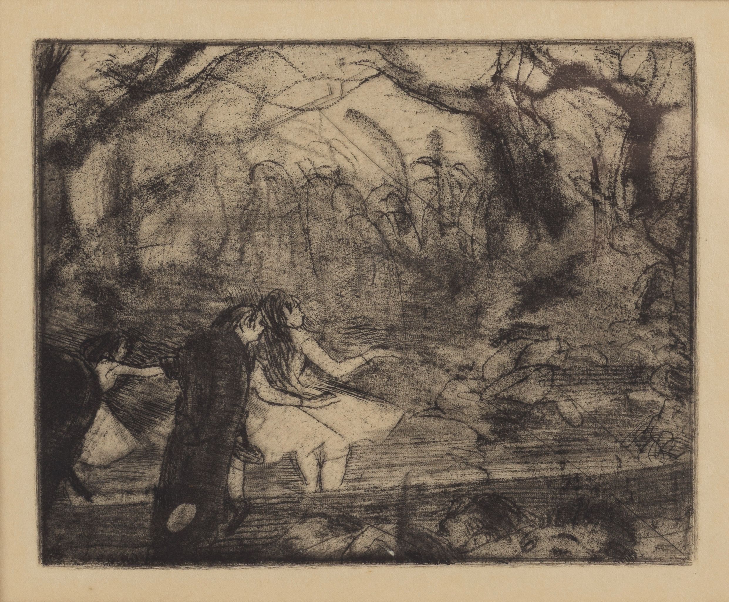 Bonhams : Edgar Degas (French, 1834-1917) On Stage III Etching with ...
